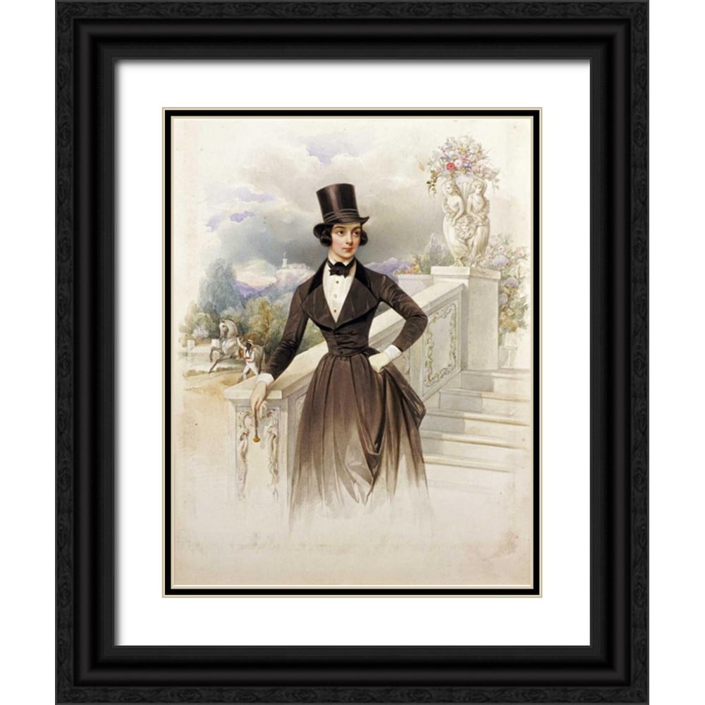 Hau, Wilhelm 12x14 Black Ornate Wood Framed with Double Matting Museum ...