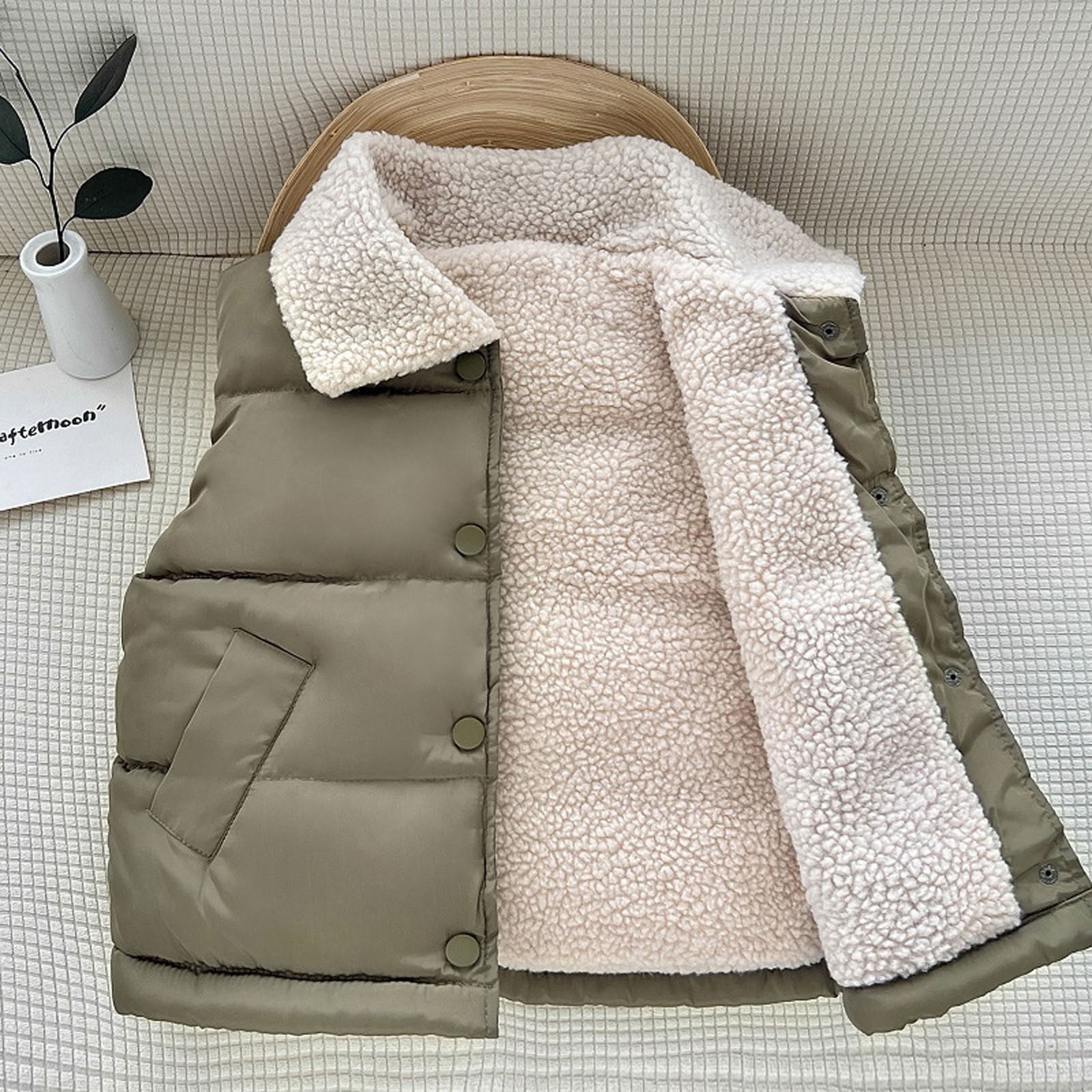 Hauaitttt 2025 Winter Children's Vest Lamb Coat Little Girls Fancy Coat ...
