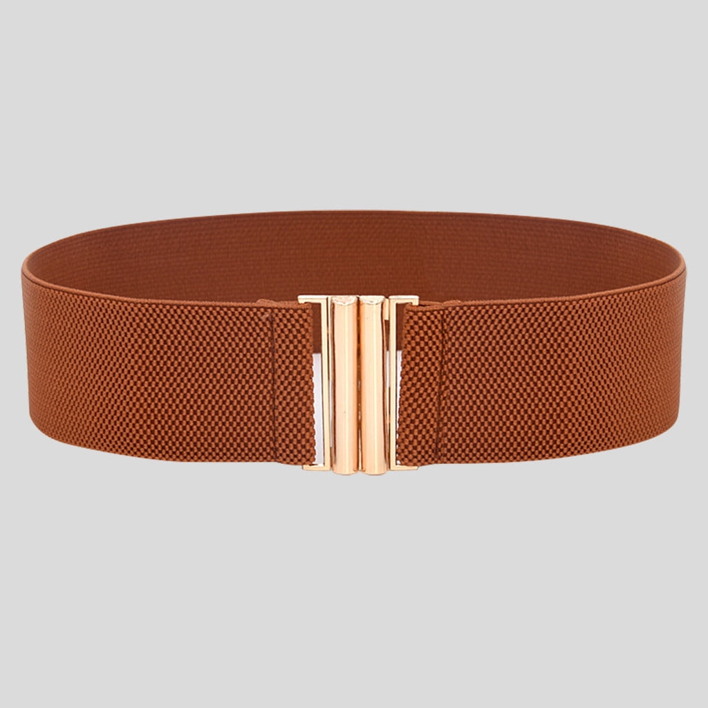 Hauaitttt Fashion Lady Wide Belts Women Wide Elastic Belt Buckle Waist ...