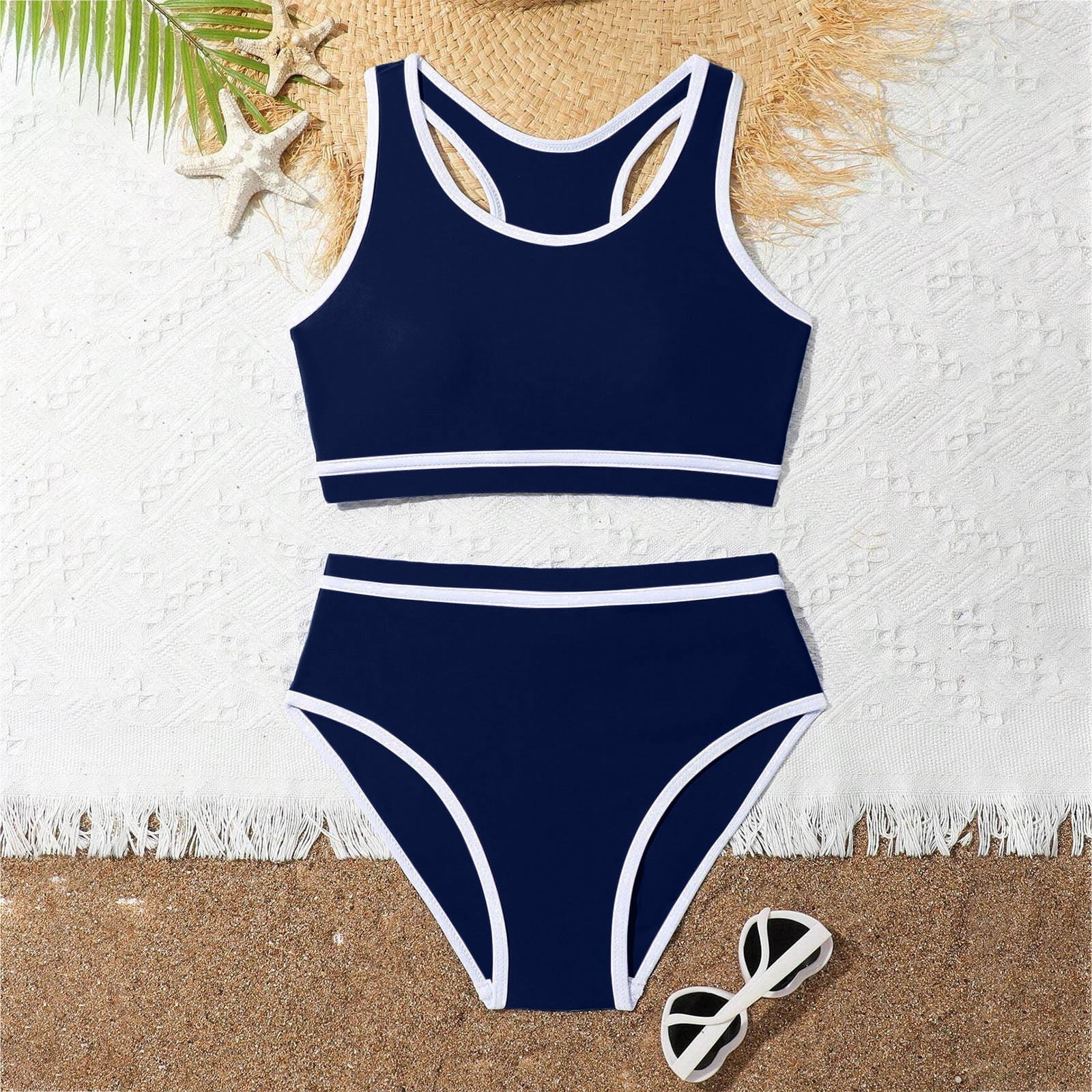 Hauaitttt Girls' Swimsuit – Lace up Beach Swimwear | UPF 50+ Sun ...