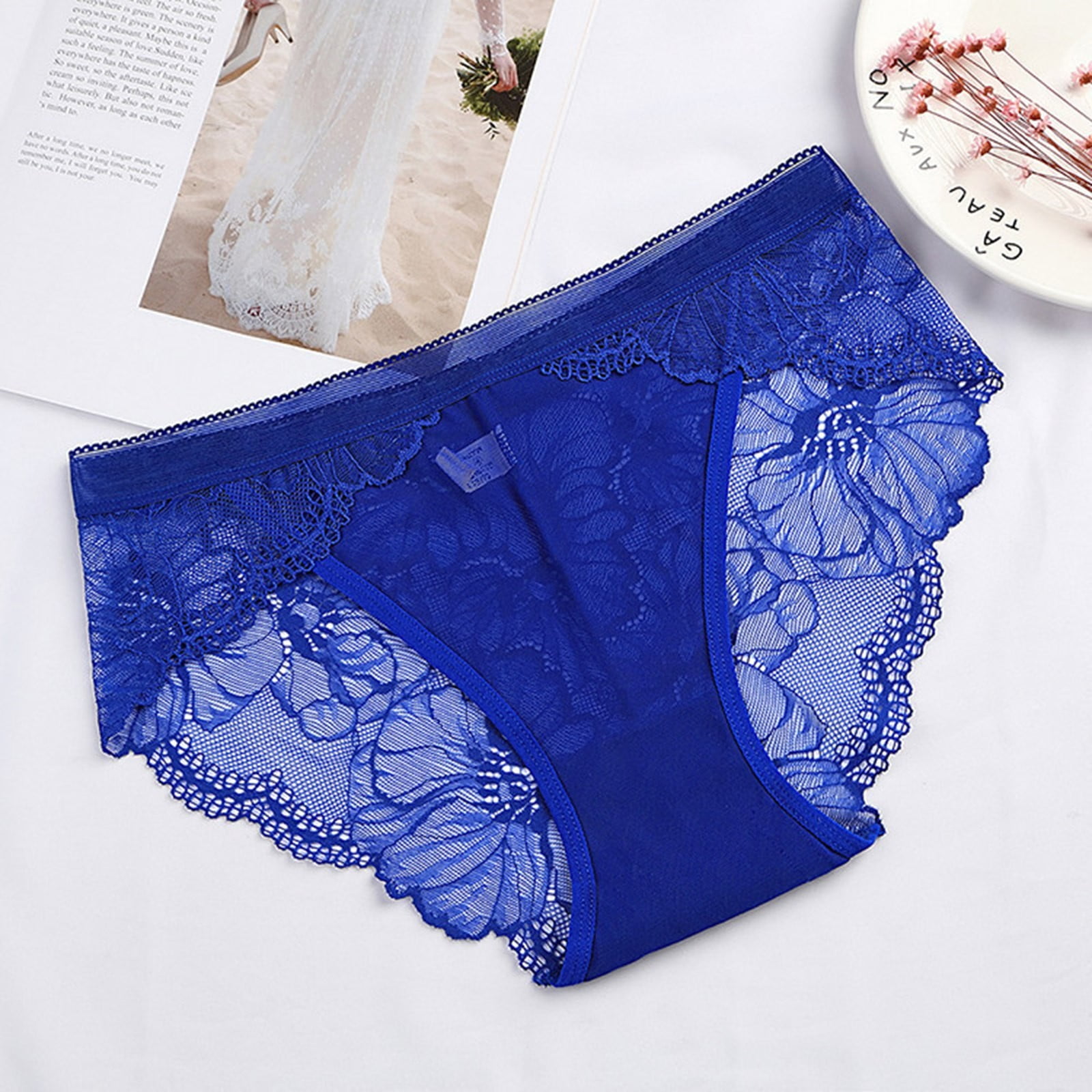 Hauaitttt Ladies' Sexy Lace Breathable Pure Crotch Lifting Triangle Underwear All Previous ...