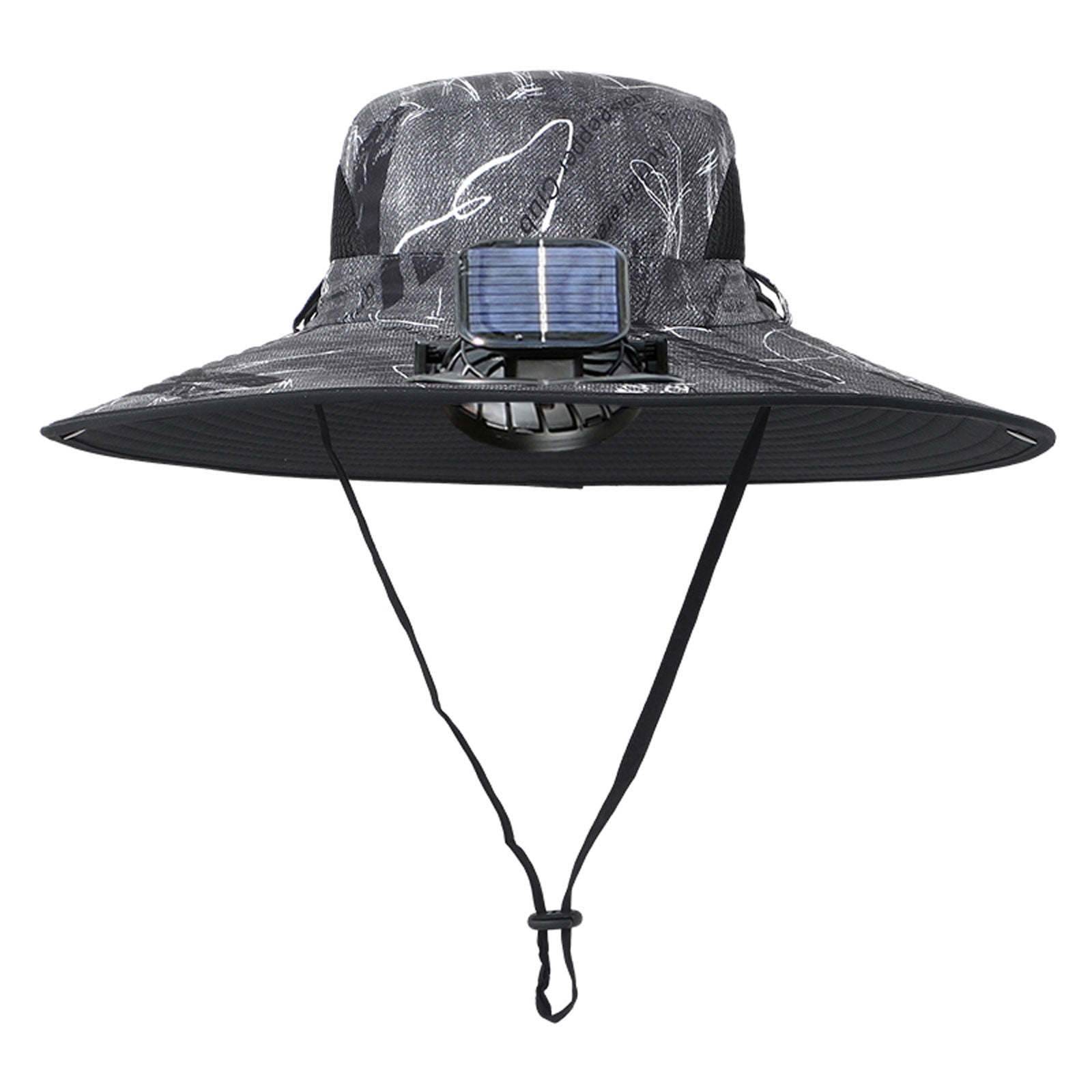 Hauaitttt Outdoor Wide Brim Sun Hat with Solar Fan Wide Brim Solar Fan ...