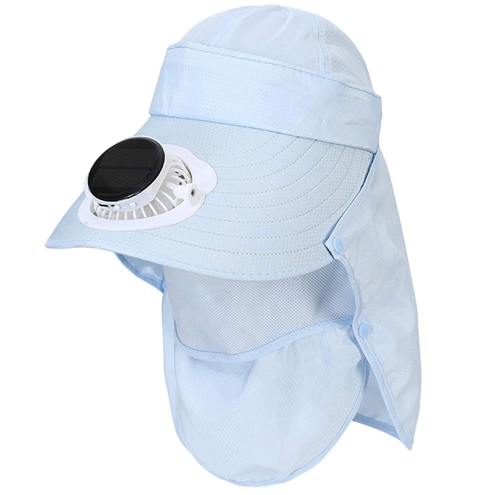 Hauaitttt Solar Fan Hat Outdoor Working Sun Shade Sunscreen Greenhouse ...
