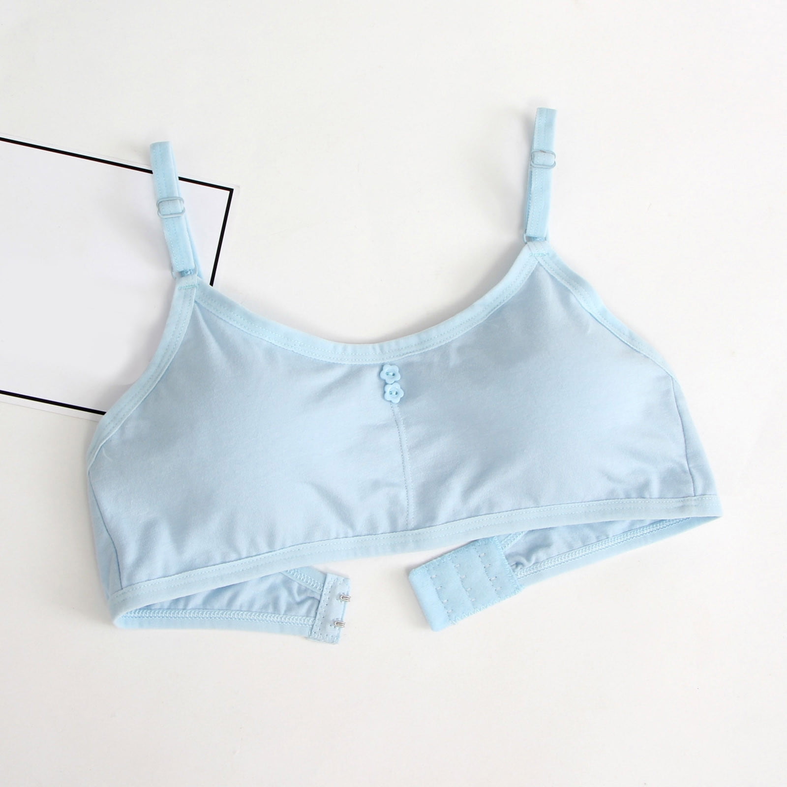 Hauaitttt Student Bra Fixed Cup Chest Wrap with Chest Pad Top Bra ...