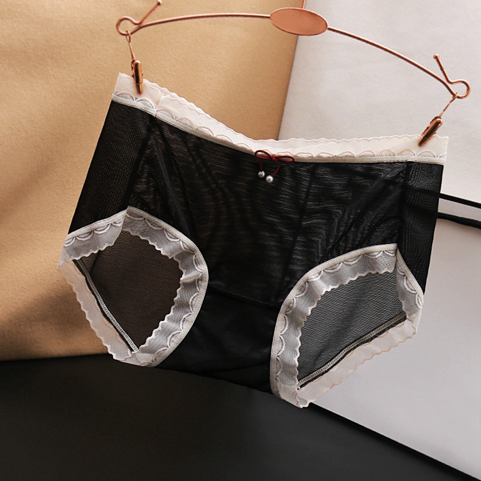 Hauaitttt Traceless Feel Thin Transparent Silk Smooth Underwear for ...