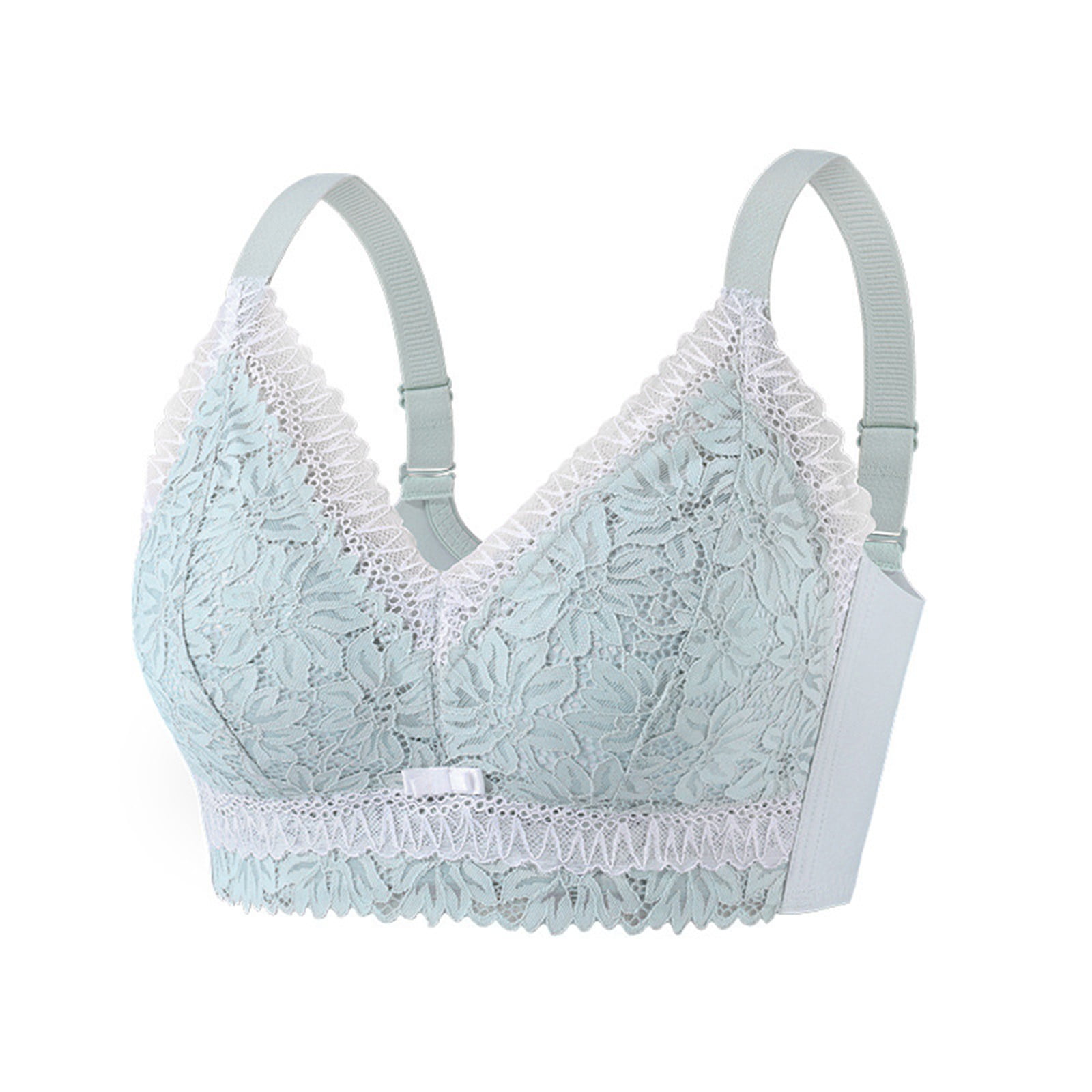 Hauaitttt Women Adjustable Plus Size Thin Bra with Adjustable Straps ...