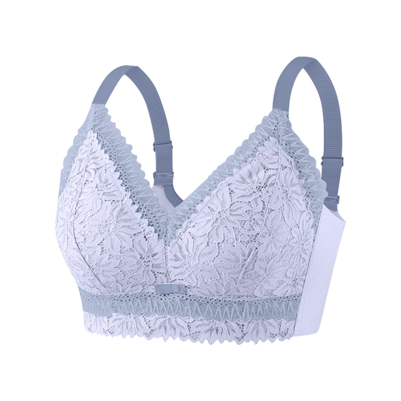 Hauaitttt Women Adjustable Plus Size Thin Bra with Adjustable Straps ...