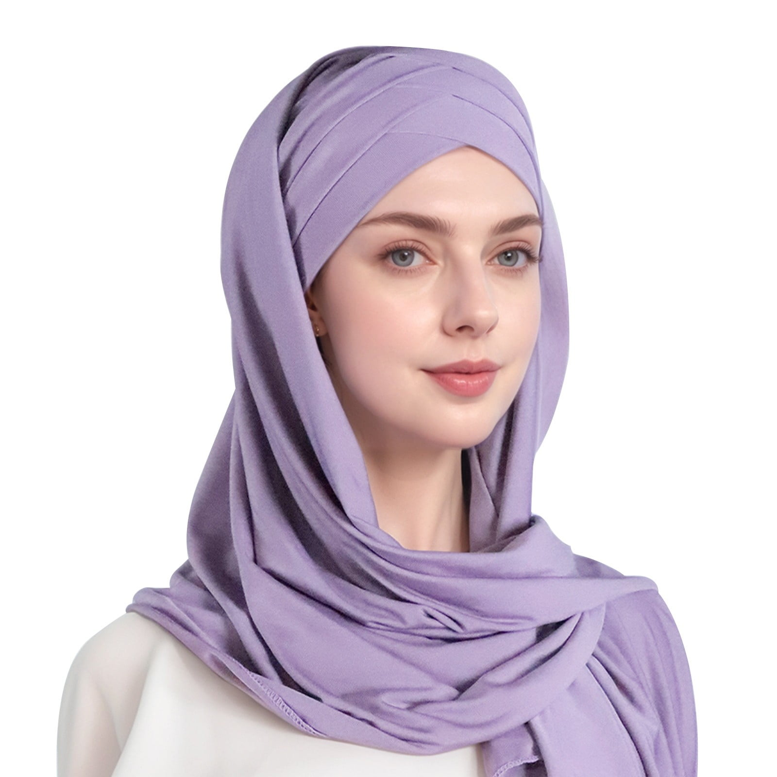 Hauaitttt Women Hat Ruffle Cancer Chemo Turban Wrap Cap Scarf Shawl ...