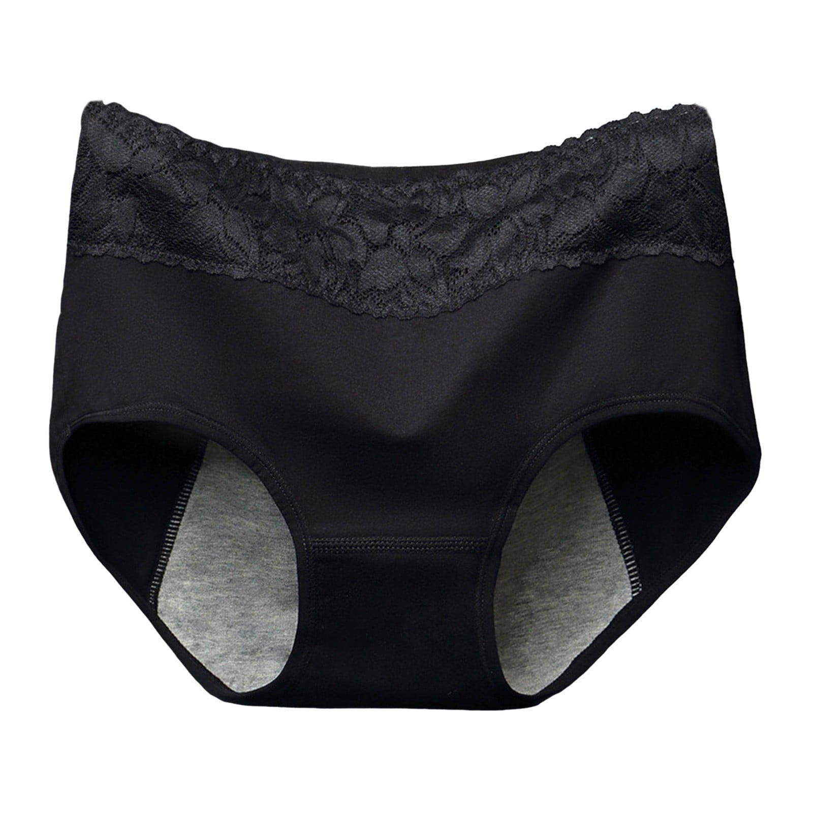 Hauaitttt Women Menstrual Panties 4 Layer Leakproof Menstrual Panties Menstrual Bi Panties Black ...