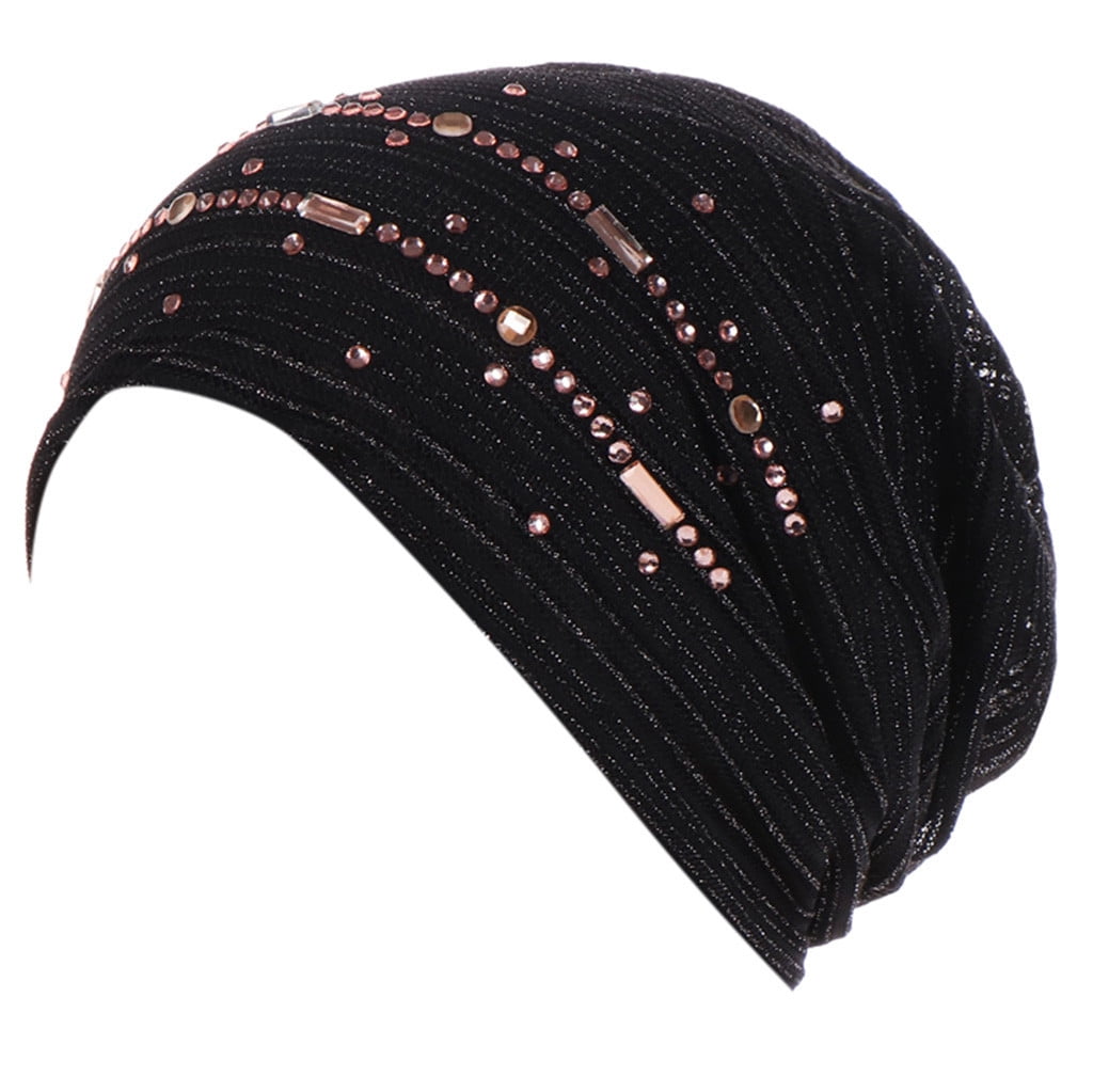Hauaitttt Women Mesh Long Tube Turban Caps Wrap Head Hat Organizer for ...