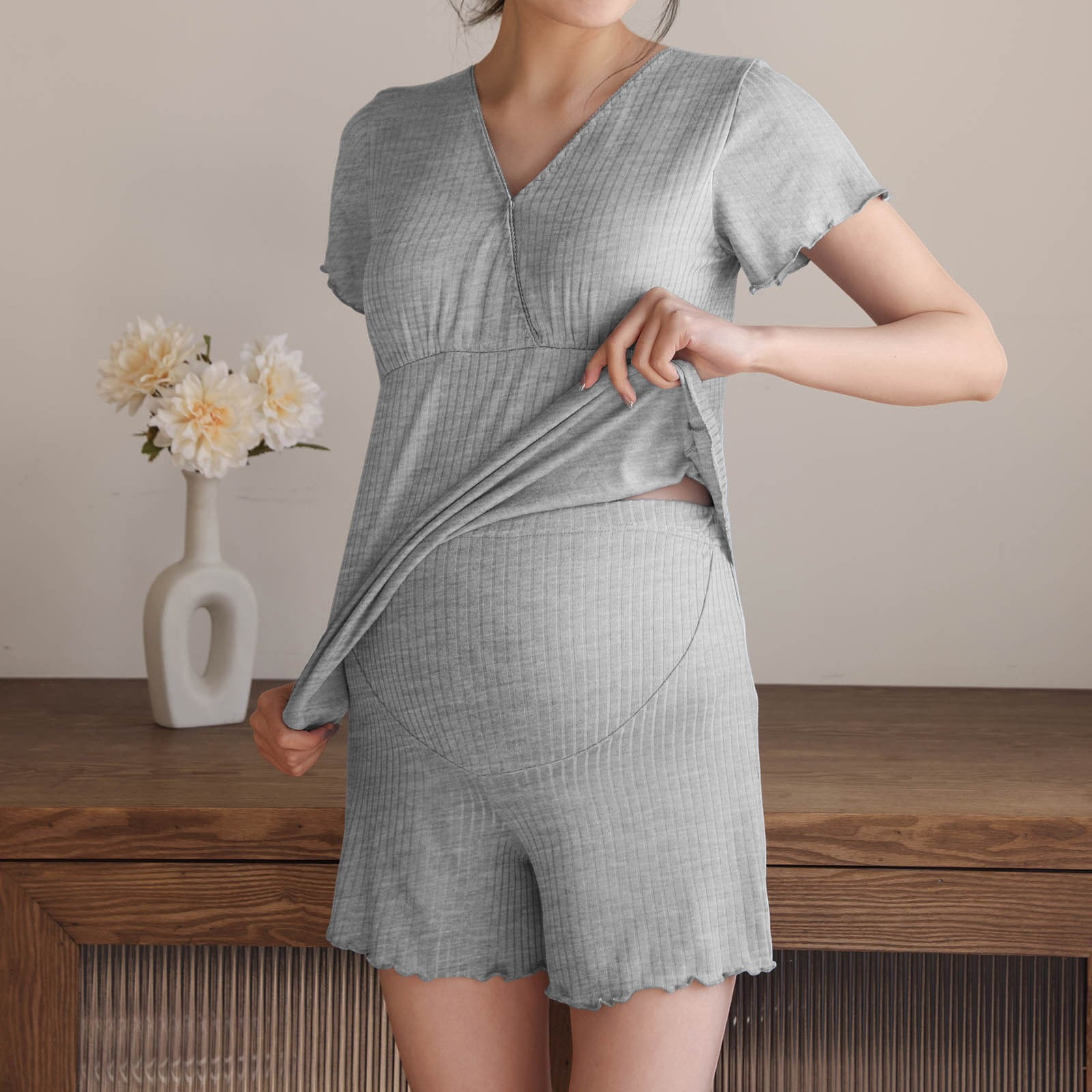 Hauaitttt Women Pajama Sets Soft Comfortable Nursing Sleepwear ...