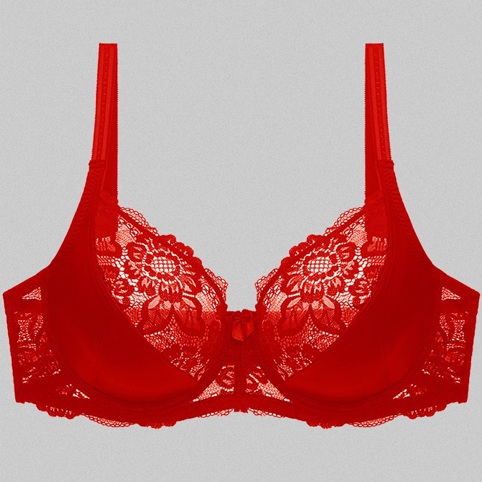 Hauaitttt Women Sexy Double Lace Lingerie Plus Size Bra Wireless Bras ...