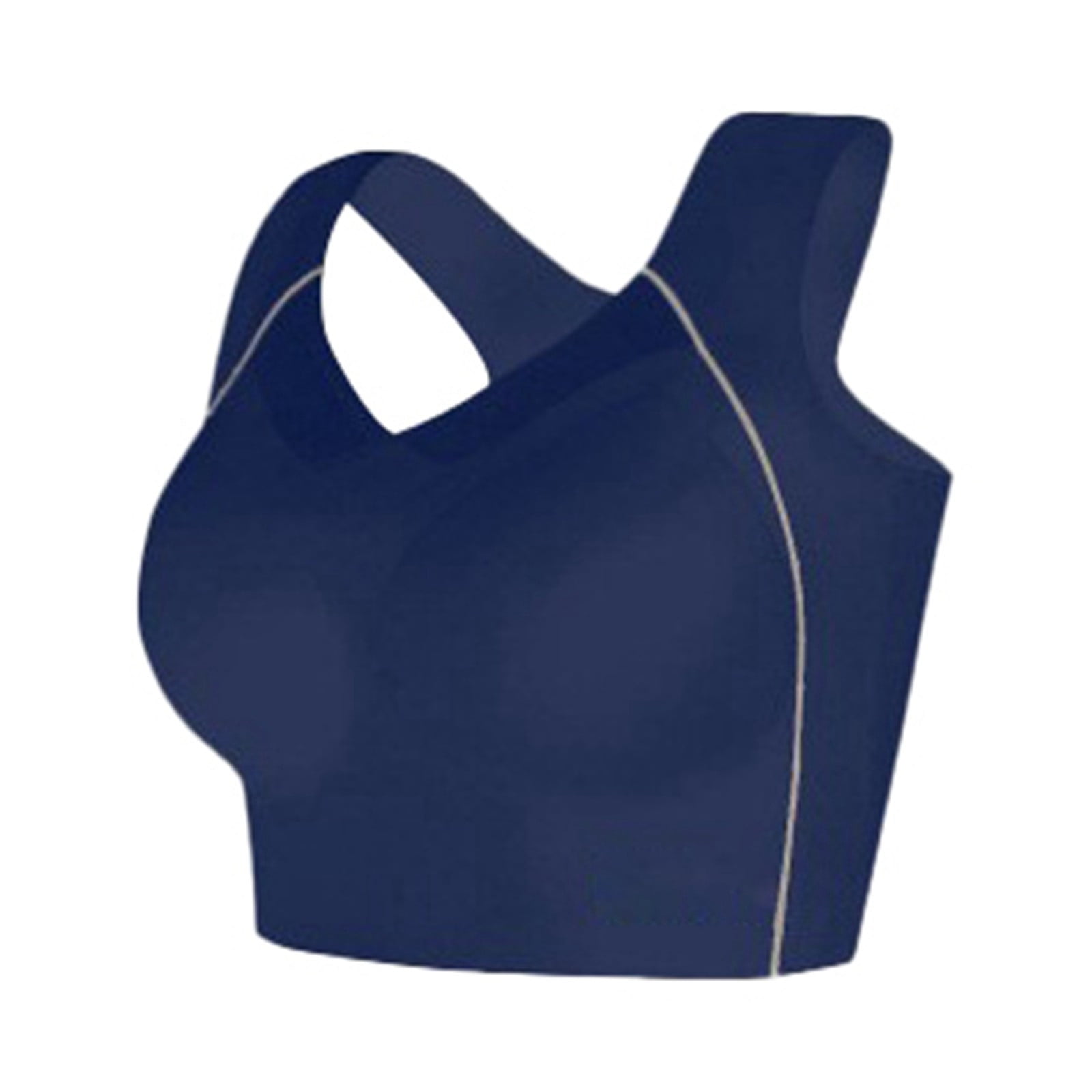 Hauaitttt Women Solid Color Seamless Back Shockproof Push up Push up ...