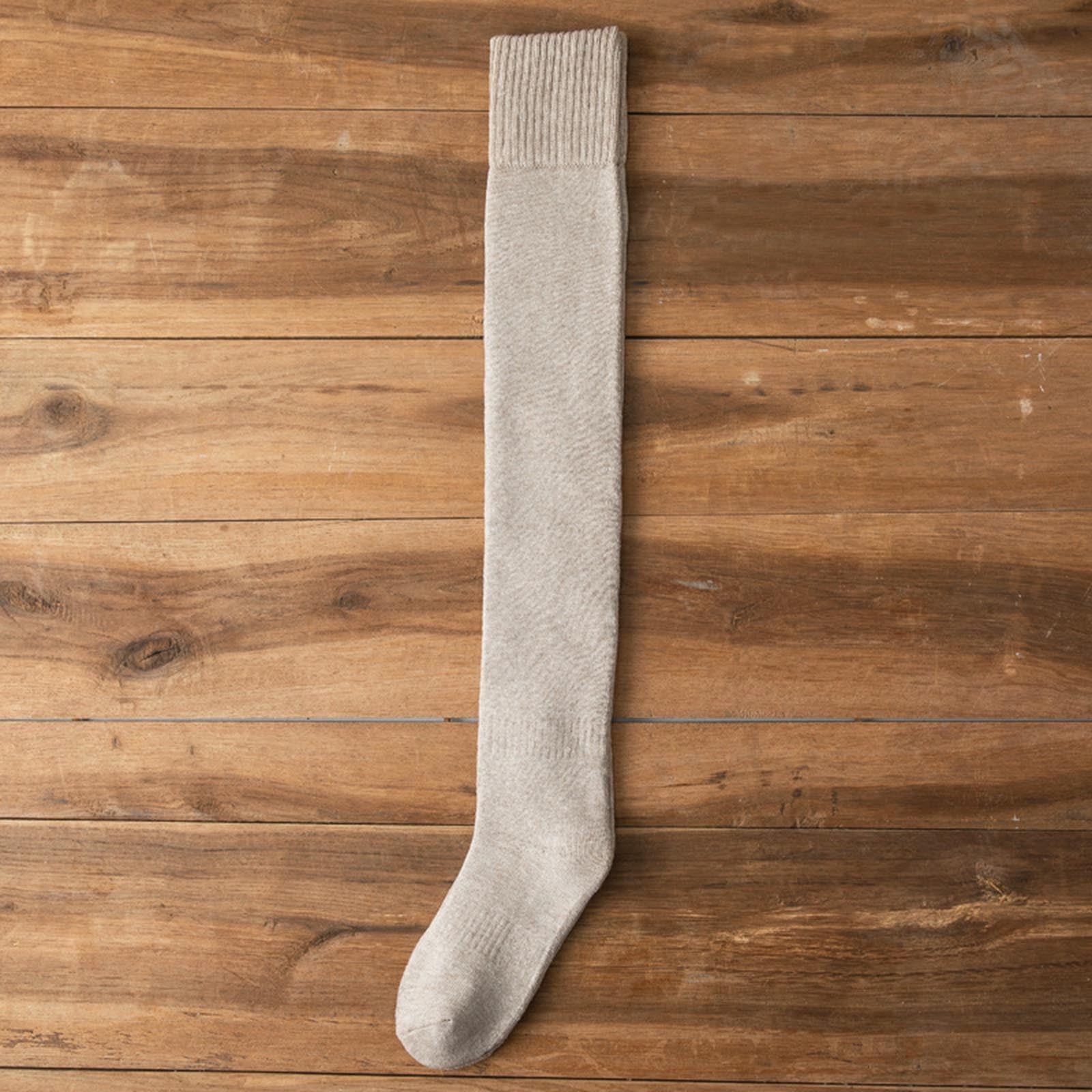 Hauaitttt Women Winter Thickening Warm Medium Length Over Knee Socks ...