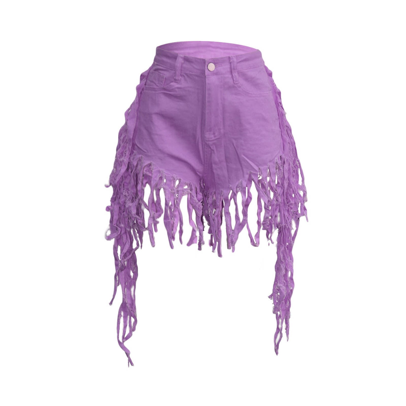 Hauaitttt Women's Casual Shorts with Fringe Detail Comfortable Summer ...