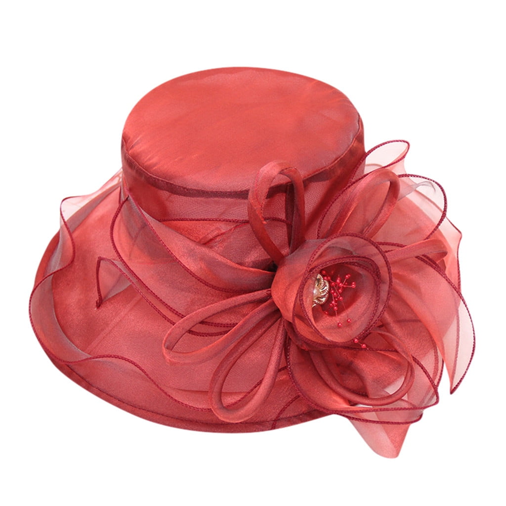 Hauaitttt Women's Daily Cap Fascinator Bridal Tea Party Wedding Hat ...