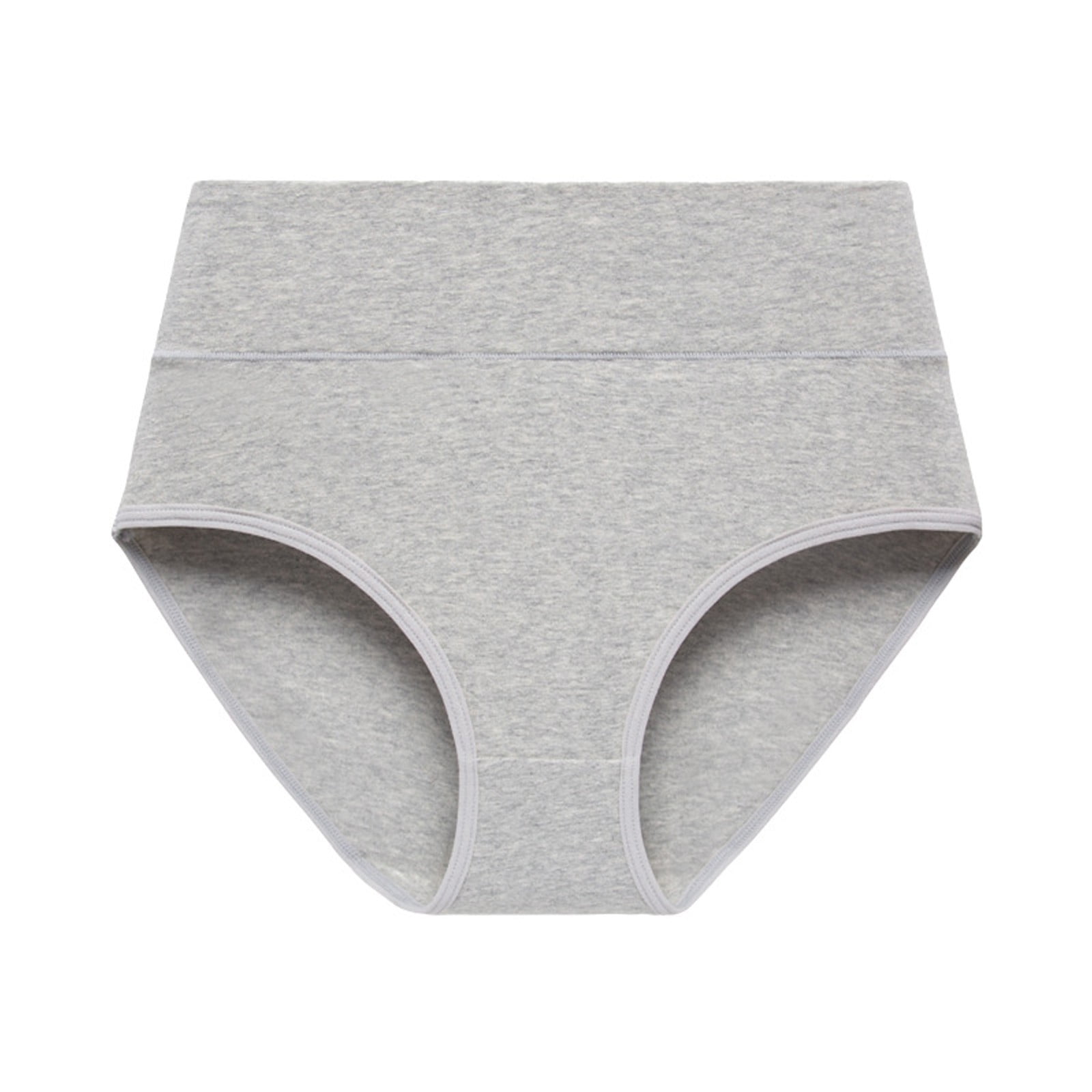 Hauaitttt Women's Plus Size High Waist Lace Trim Briefs Sexy Solid ...