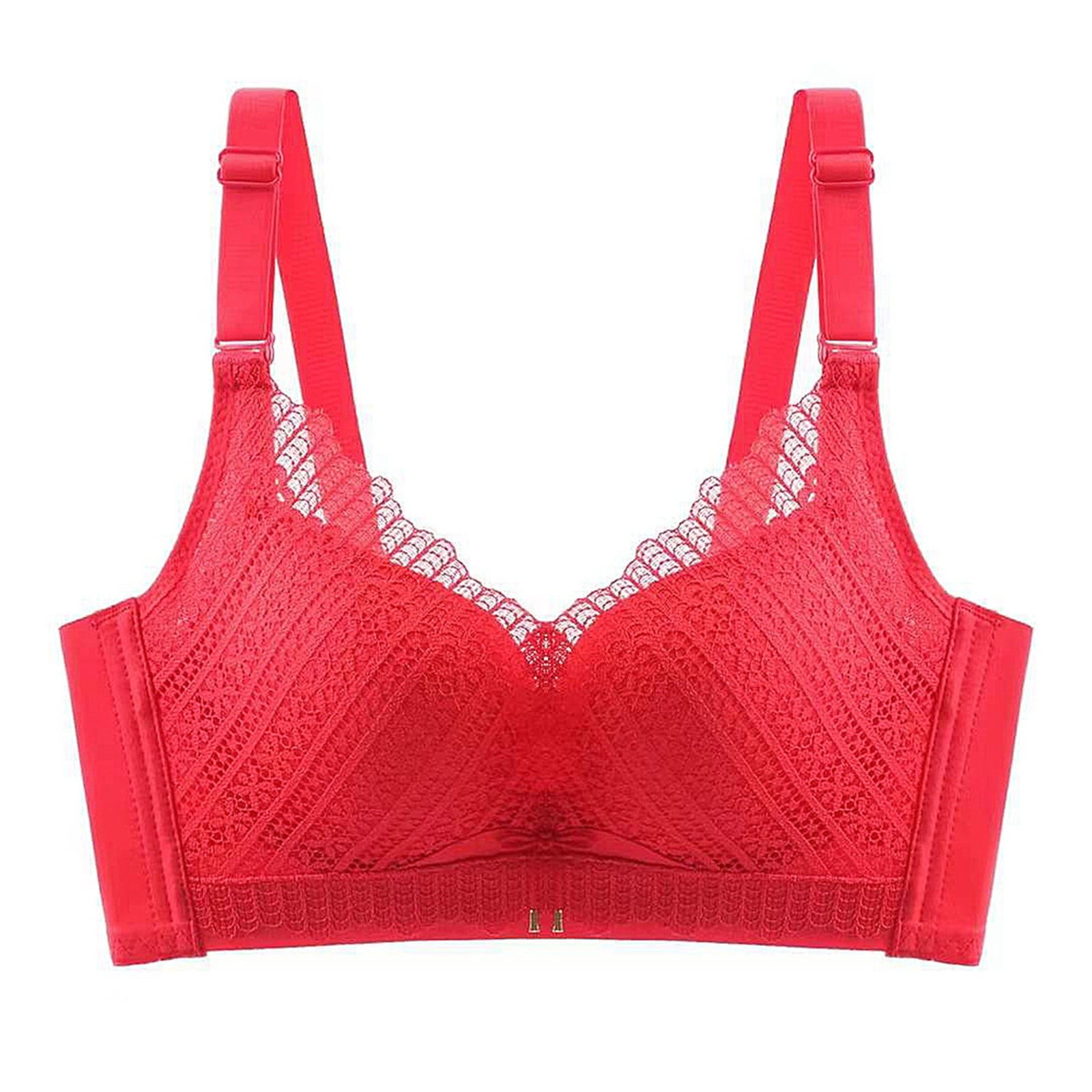 Hauaitttt Women's Small Chest Push up Sagging Medium Thick Sexy Lace No ...