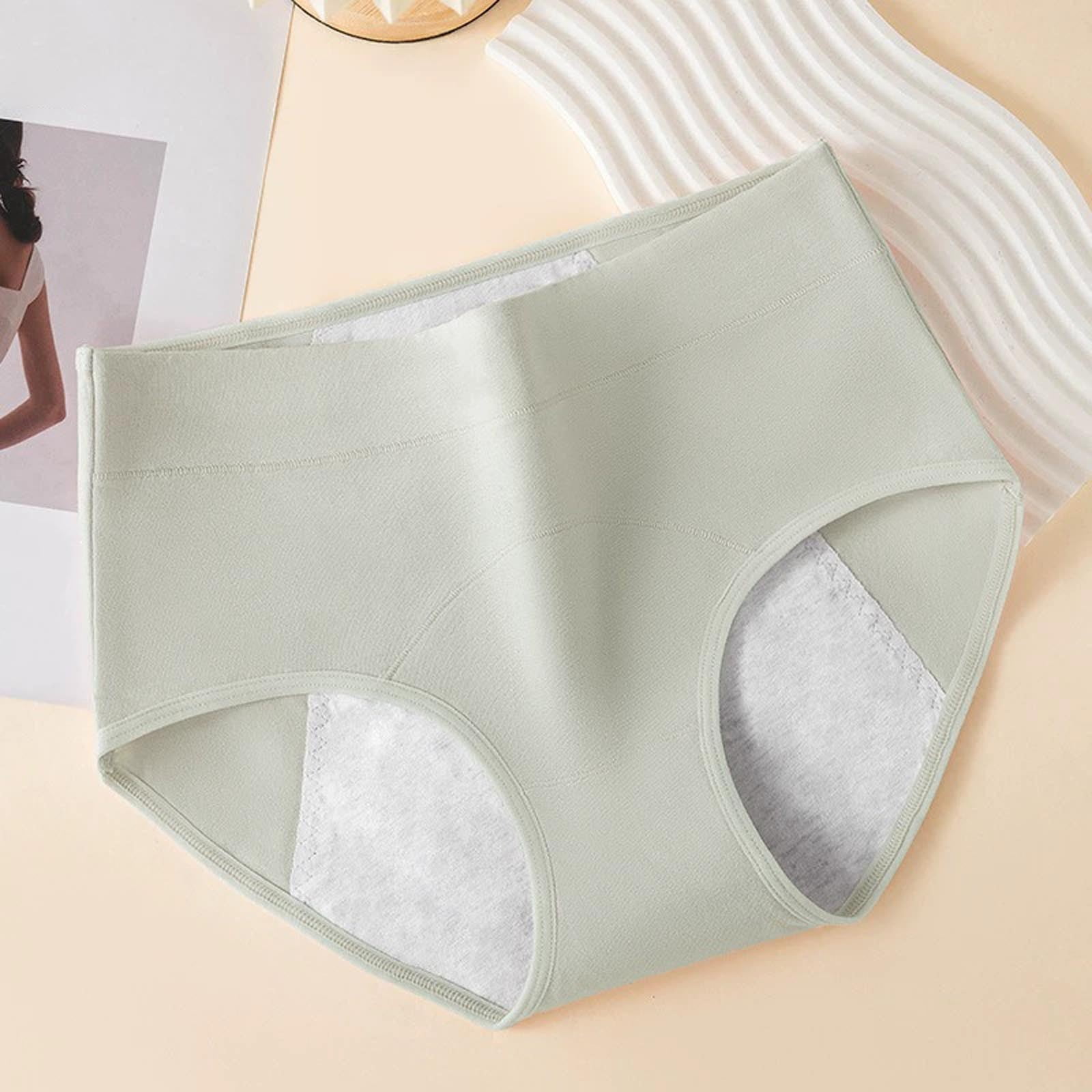 Hauaitttt Women's Solid Color Daily Menstrual Panties Womens Underwear ...