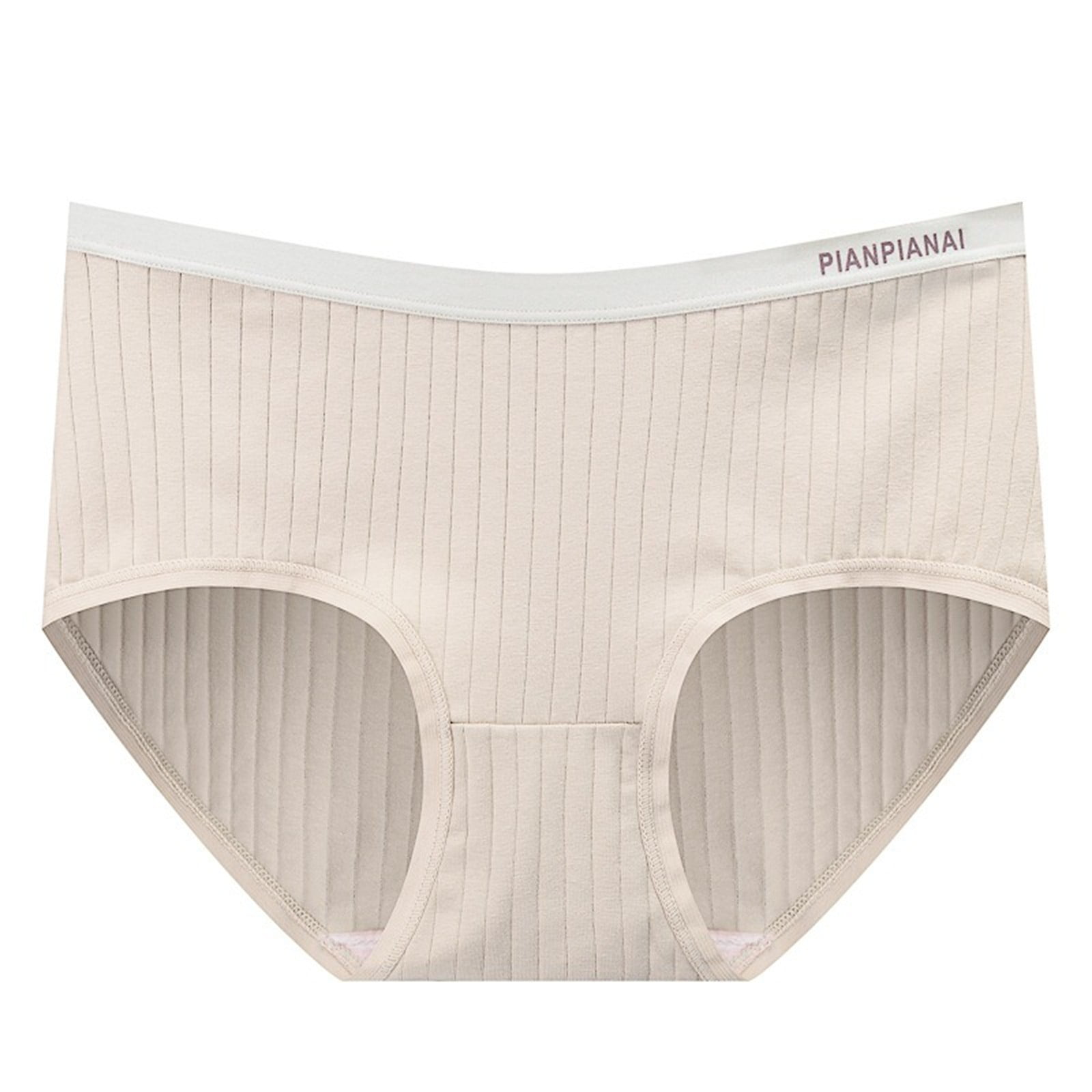 Hauaitttt Women's Threaded Threaded Mid Rise Panties Women's plus Size ...