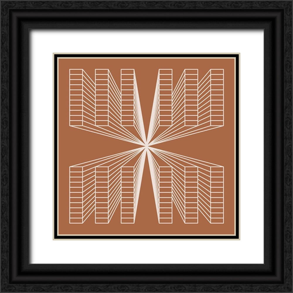 Hauanio, Sandi 12x12 Black Ornate Wood Framed with Double Matting ...