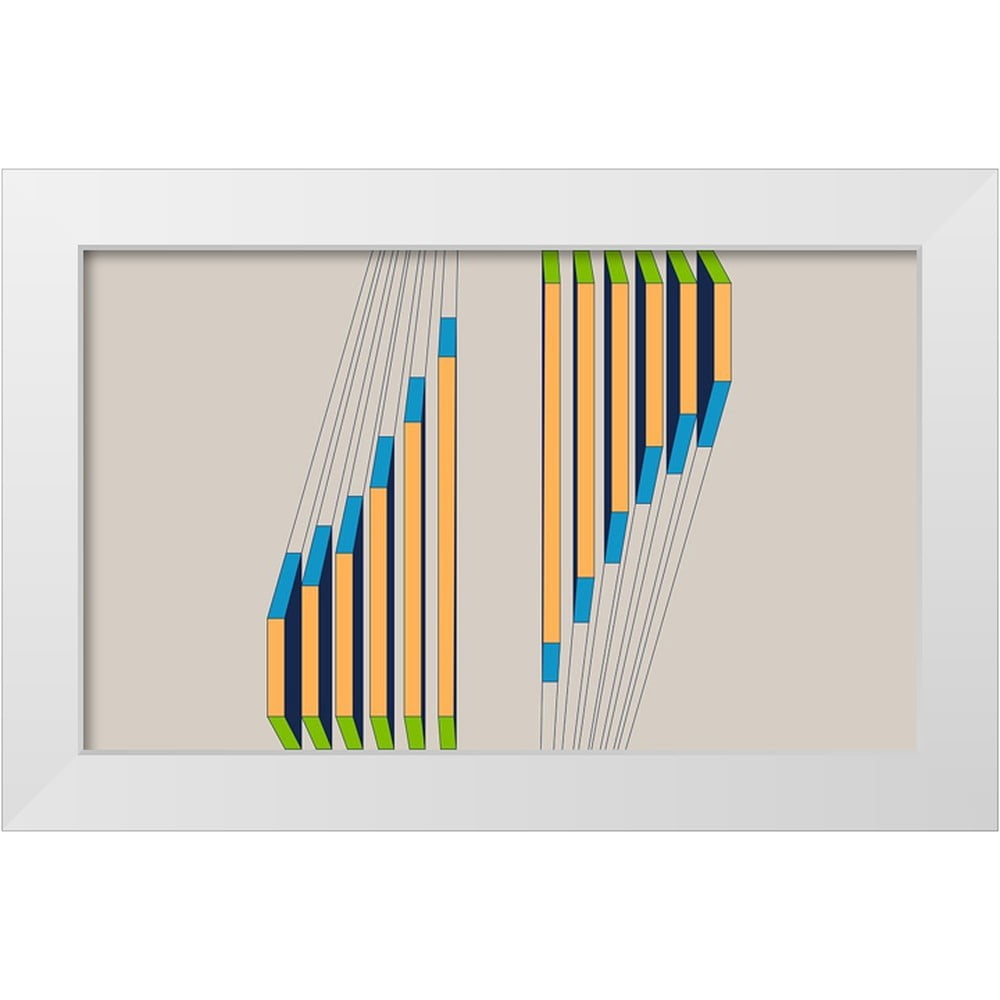 Hauanio, Sandi 32x21 White Modern Wood Framed Museum Art Print Titled ...