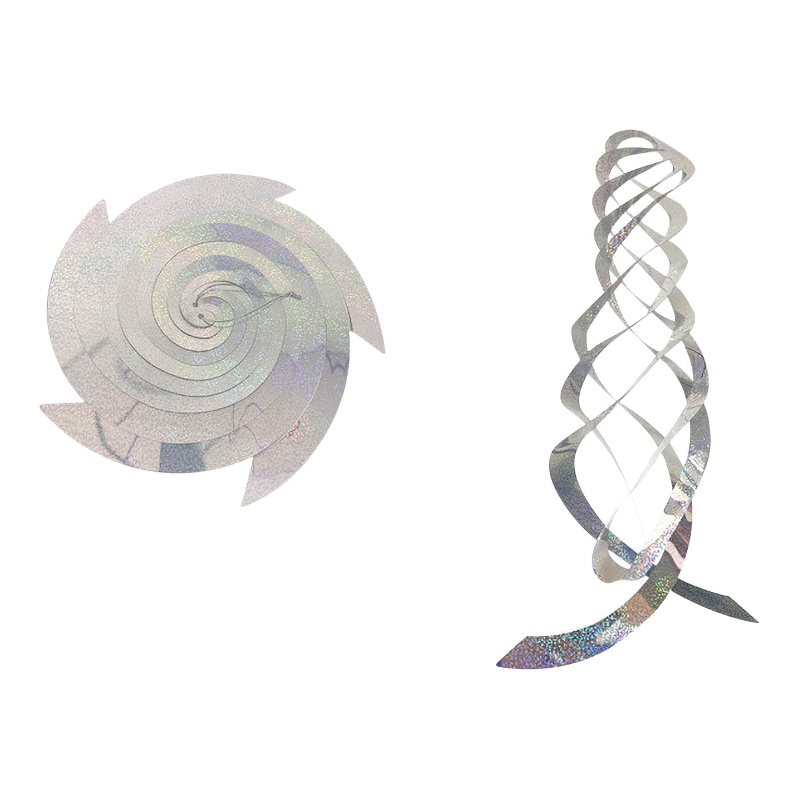 HauiWeiLyai 16 Inches Silver Spiral Bird Reflectors Deterrents for ...