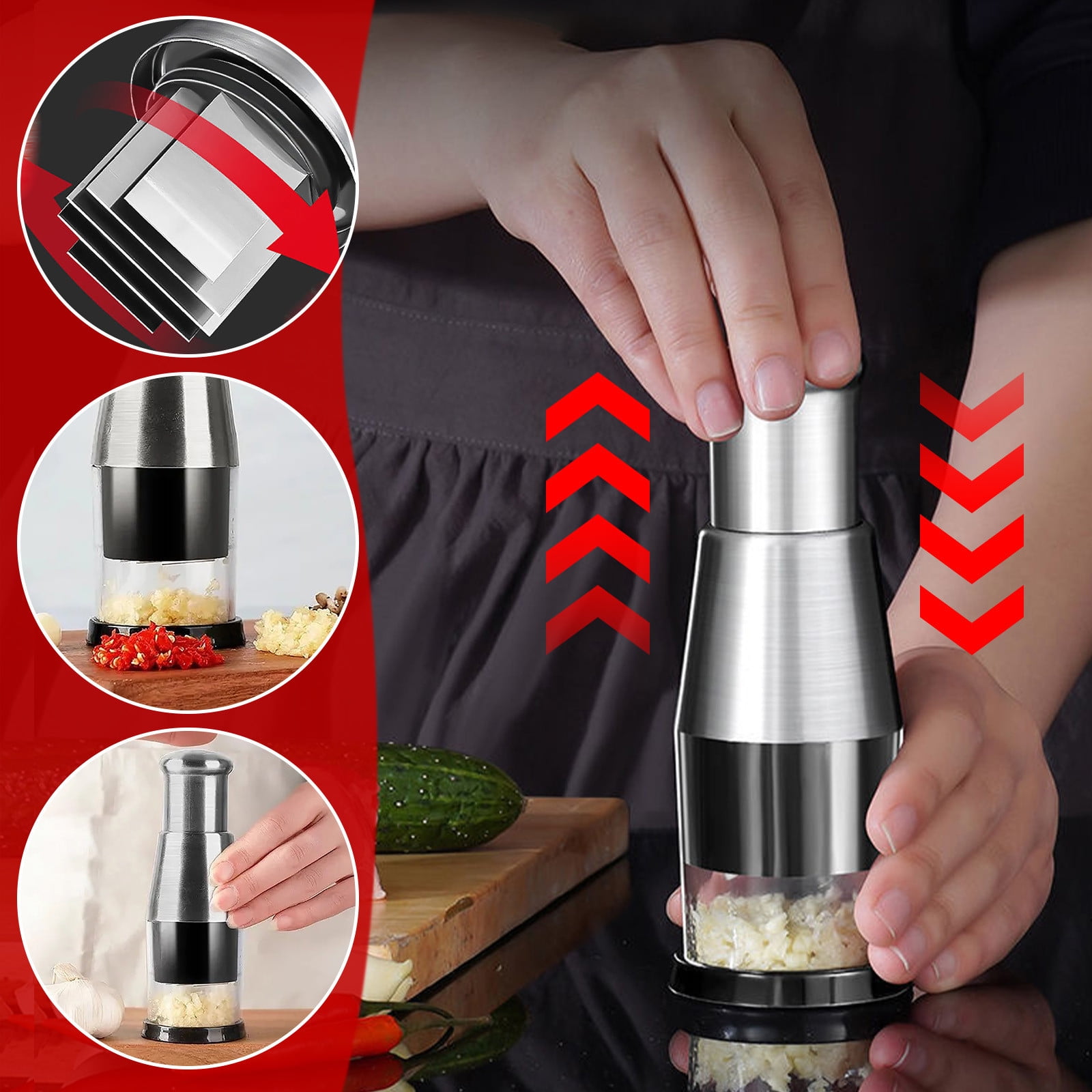 HauiWeiLyai Garlic Chopper Manual, Pressed Pressed Chopper, Multi ...