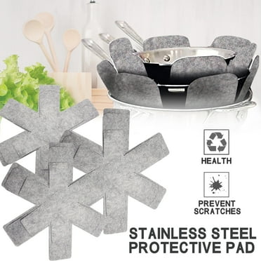 Durable Felt Pot Pan Protectors, Space Saver and Divider Liners, Cyan ...