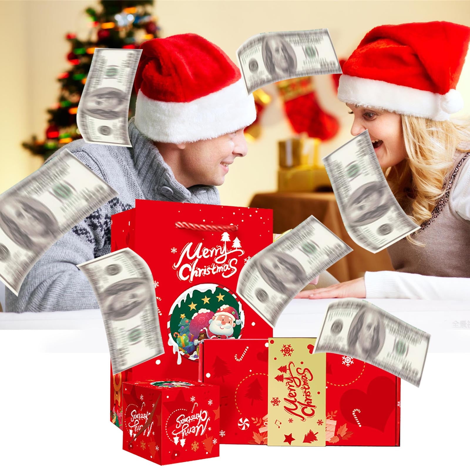 HauiWeiLyai Surprise Gift Box Explosion for Money, 2024 Newly Merry ... HauiWeiLyai Surprise Gift Box Explosion for Money, 2024 Newly Merry ...