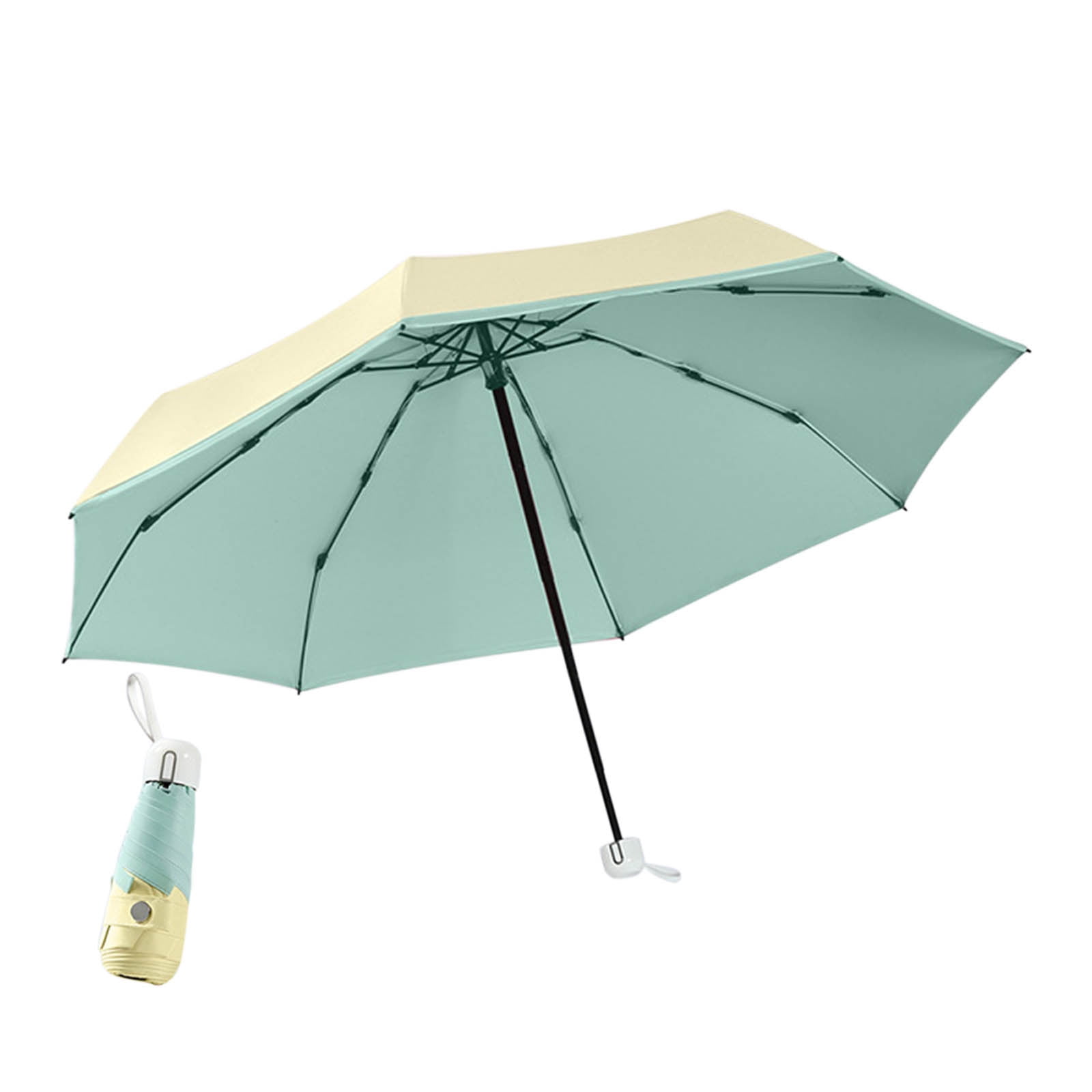 HauiWeiLyai Travel Sun & Rain Umbrella, Umbrella Compact Folding Five ...