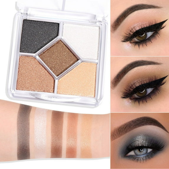 Hauiodp 5-color Eye Shadow Tray Three-dimensional Shape Easy To Color ...