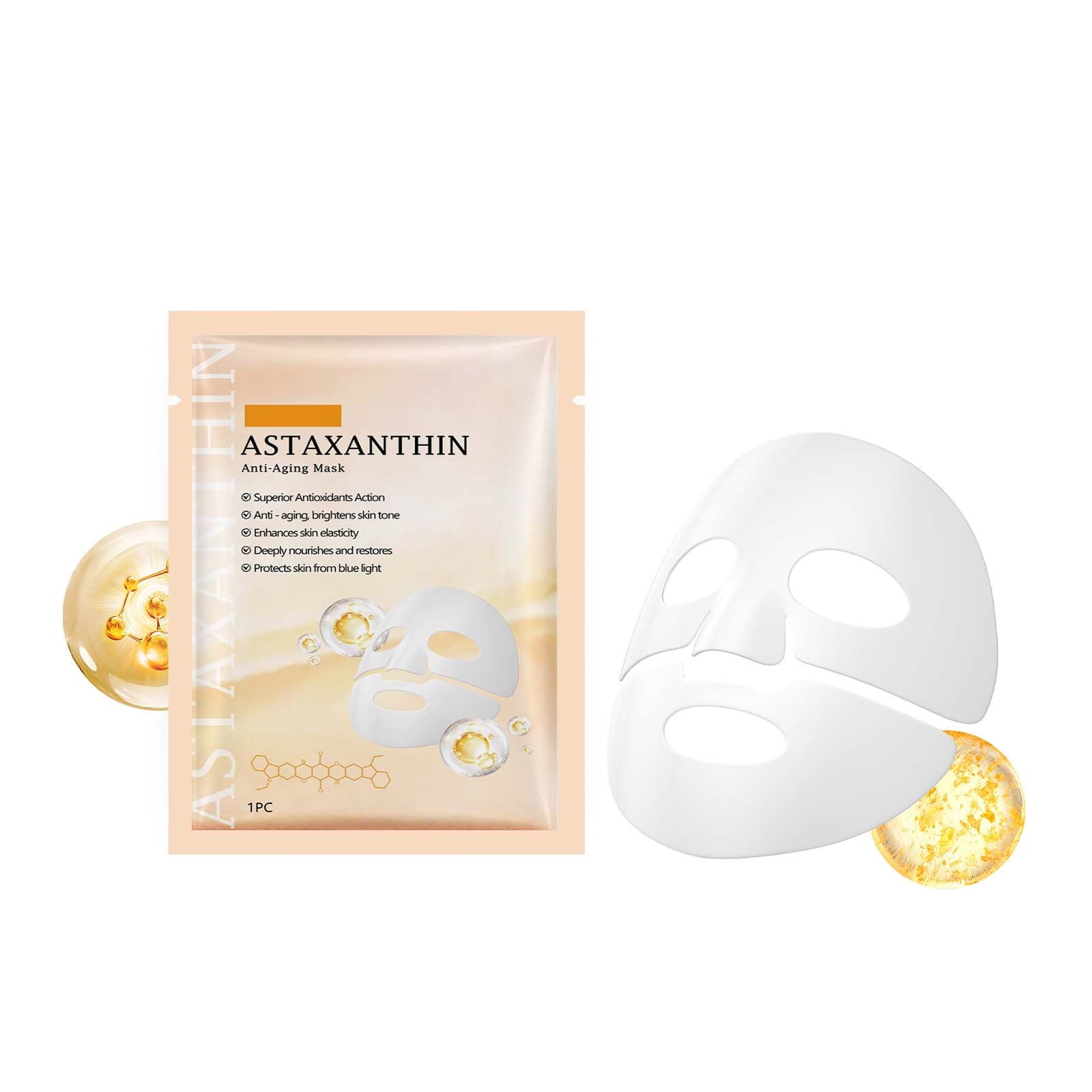 Hauiodp Astaxanthin Facial Mask Repair Barrier To Enhance Compactness ...