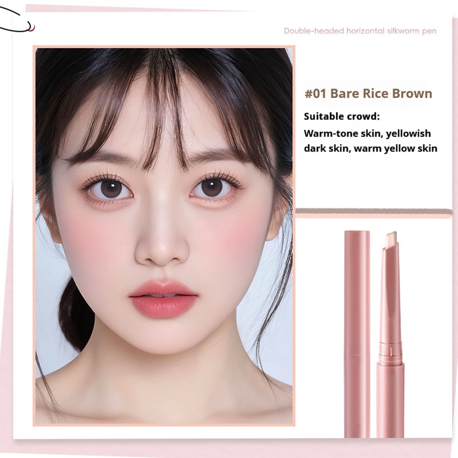Hauiodp Double Head Eyebrow Pencil Waterproof Natural And Highlighter ...