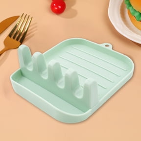 Thyme & Table 4-Slot Silicone Utensil Rest with Built-In Drip Pad ...