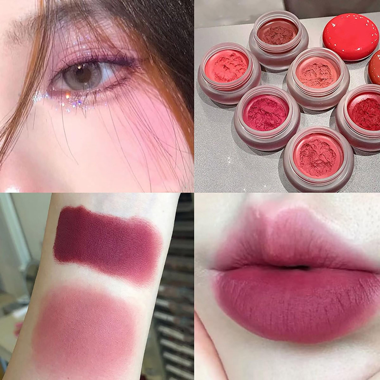 Hauiodp Multi Purpose Soft Matte Makeup Pudding Can Powder Blusher ...