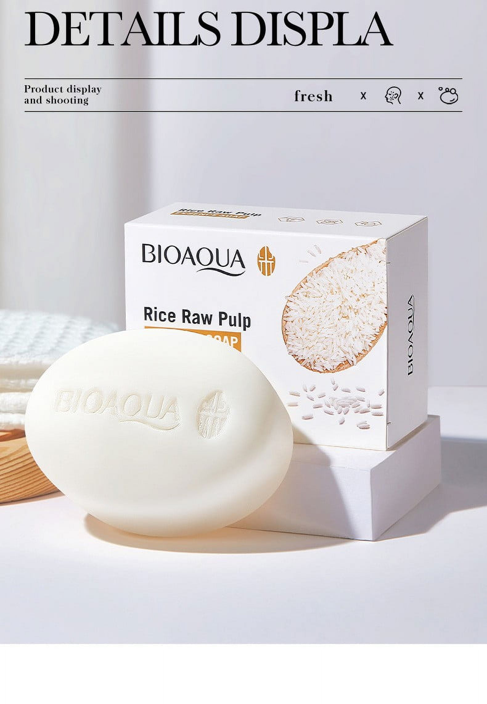 Hauiodp Rice Pulp Soap Bath Wash Face Bath Oil Hand Soap - Walmart.com