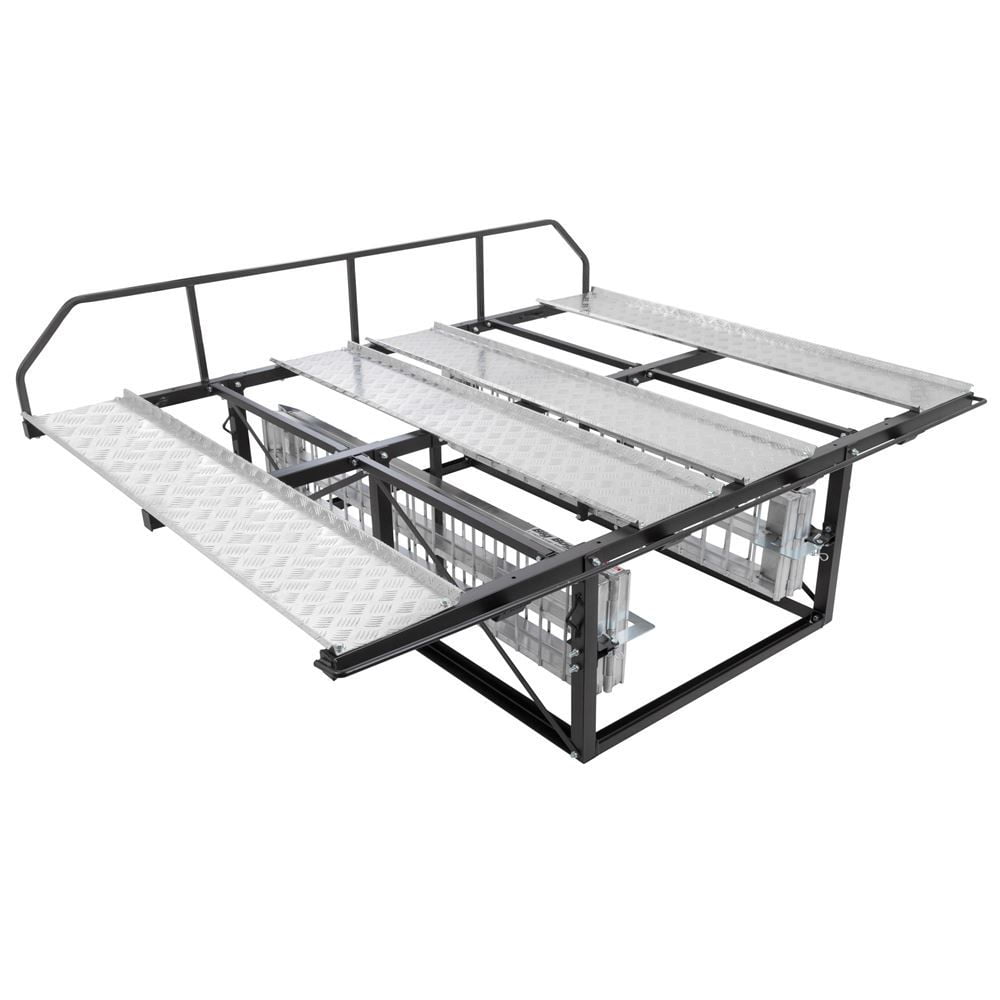 HaulAll Aluminum Cargo Carrier: Double ATV Truck Rack with Loading ...