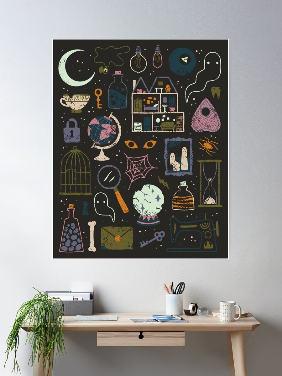 Haunted Attic Poster Wall Art, Modern Wall Decor For Living Room ...