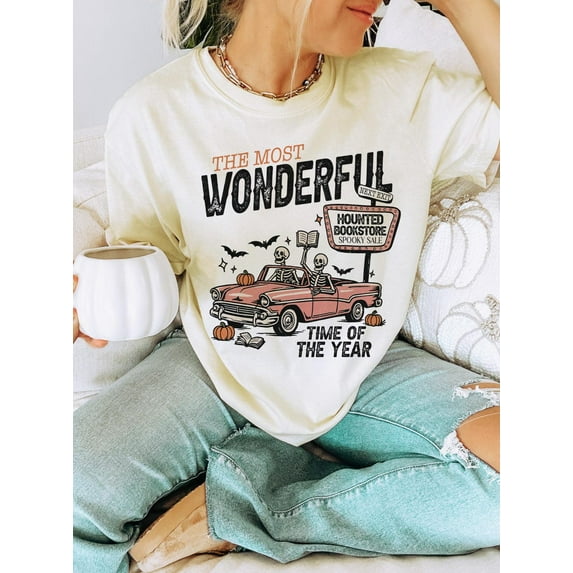 Haunted Bookstore Halloween PNG, Retro Skeletons Vintage Halloween ...