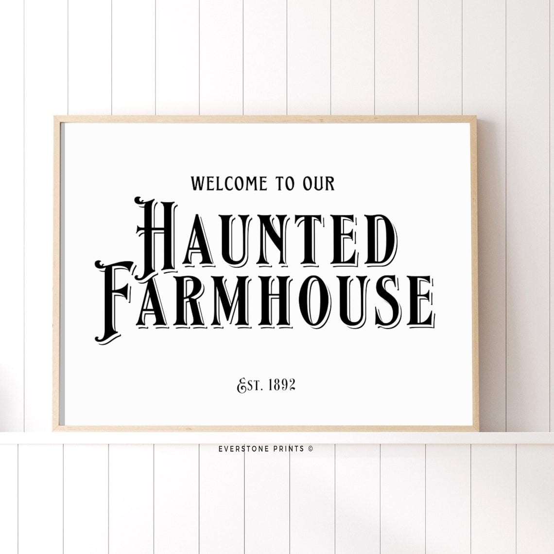 Haunted Farmhouse Sign Art, Sign Art, Modern, Farmhouse Signs, Wall Art ...