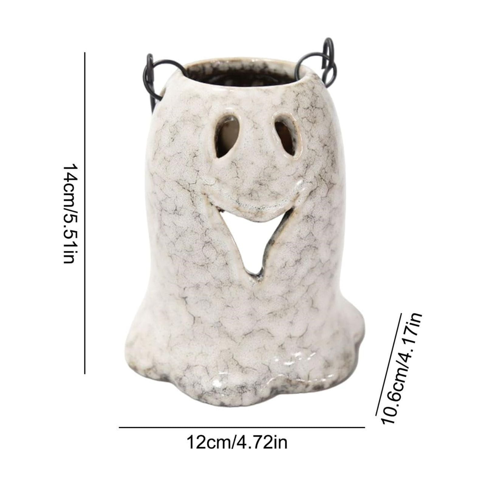 Haunted Ghost Candelabra Halloween Decorations - Hand-Painted Resin ...