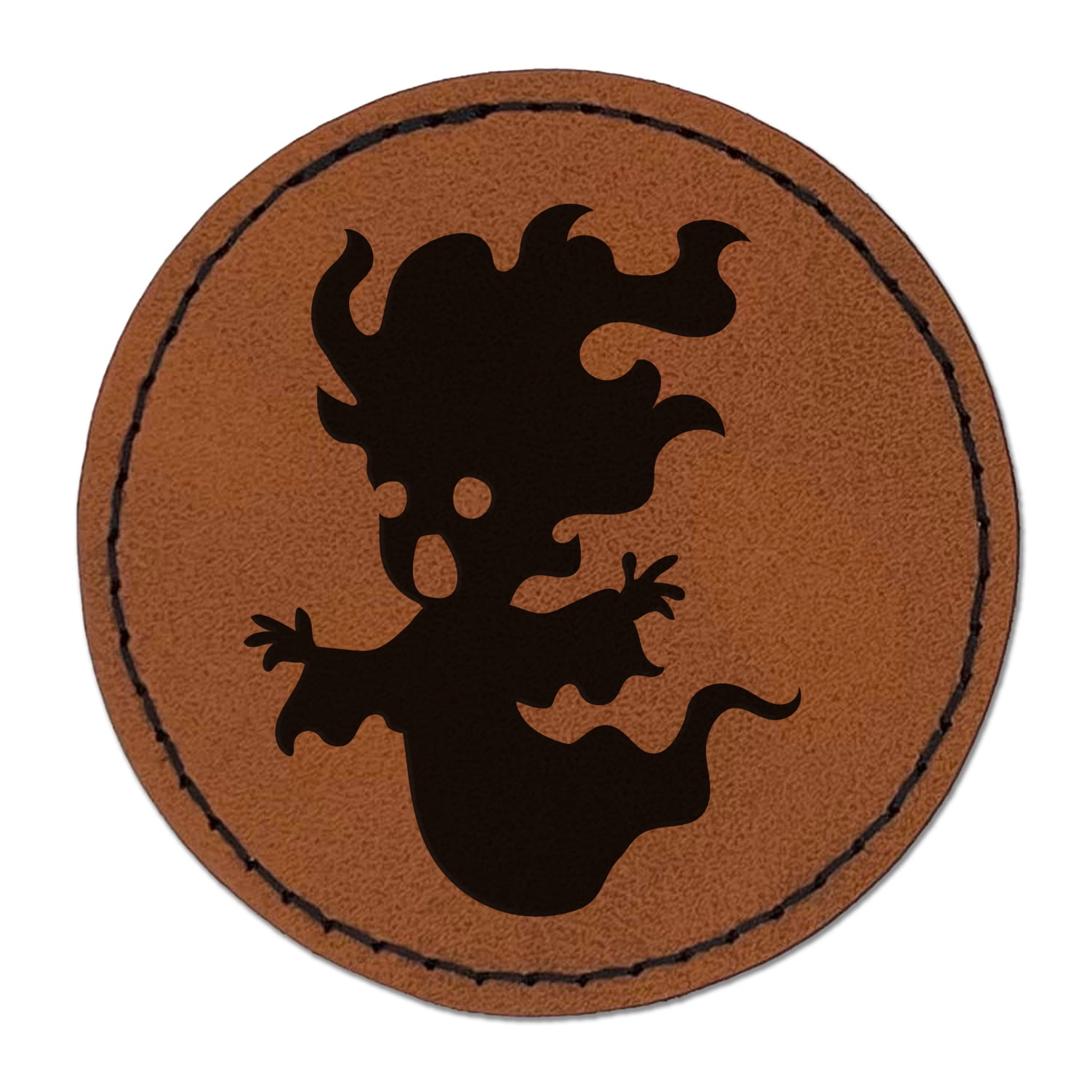 Haunted Halloween Ghost Banshee Monster 2.5" Faux Leather Round ...