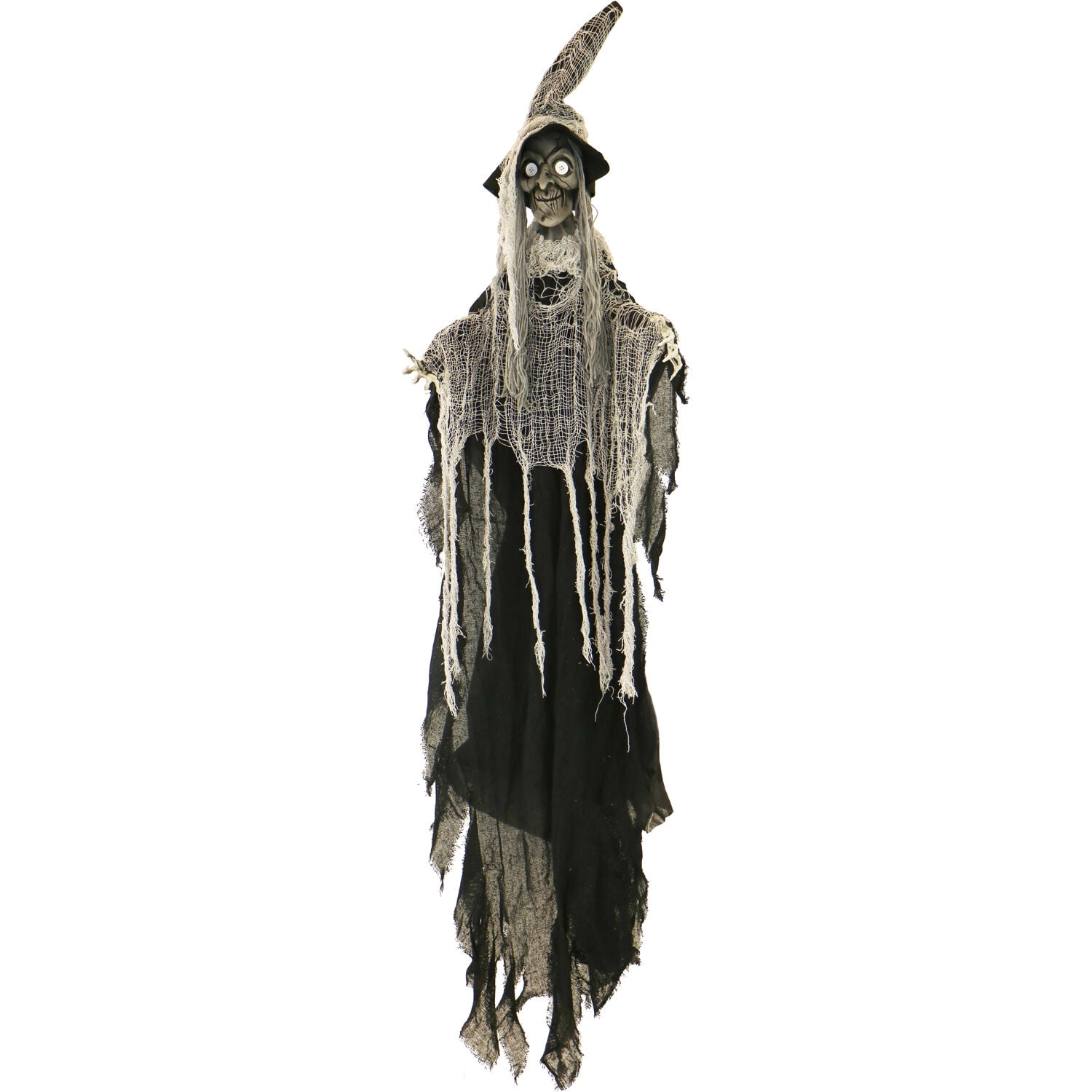 Haunted Hill Farm 51-In. Luna the Hanging Witch with Button Eyes ...