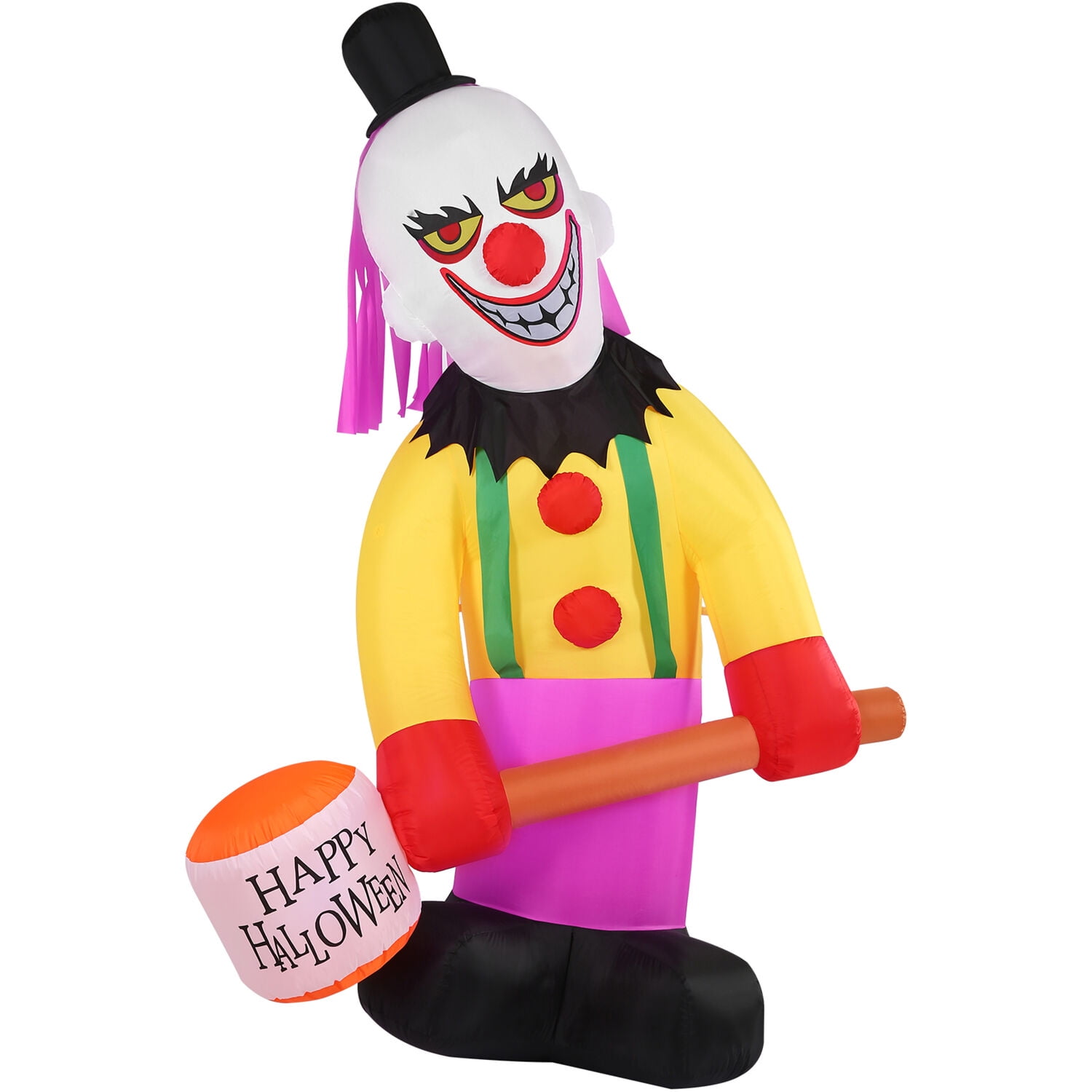 Haunted Hill Farm 8-Ft. Tall Pre-lit Inflatable Clown - Walmart.com
