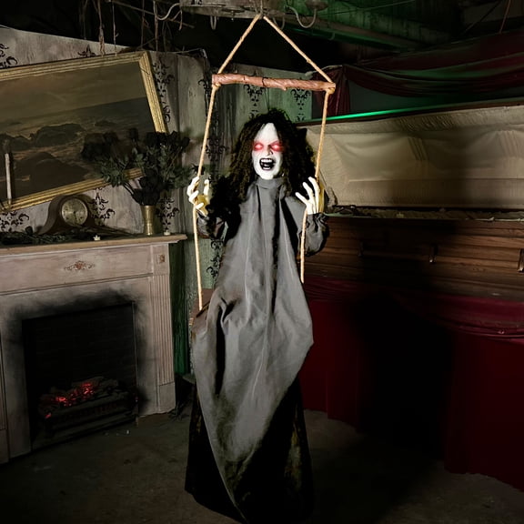 Haunted Hill Farm Lifesize 35" Animatronic Possessed Woman with Lights ...