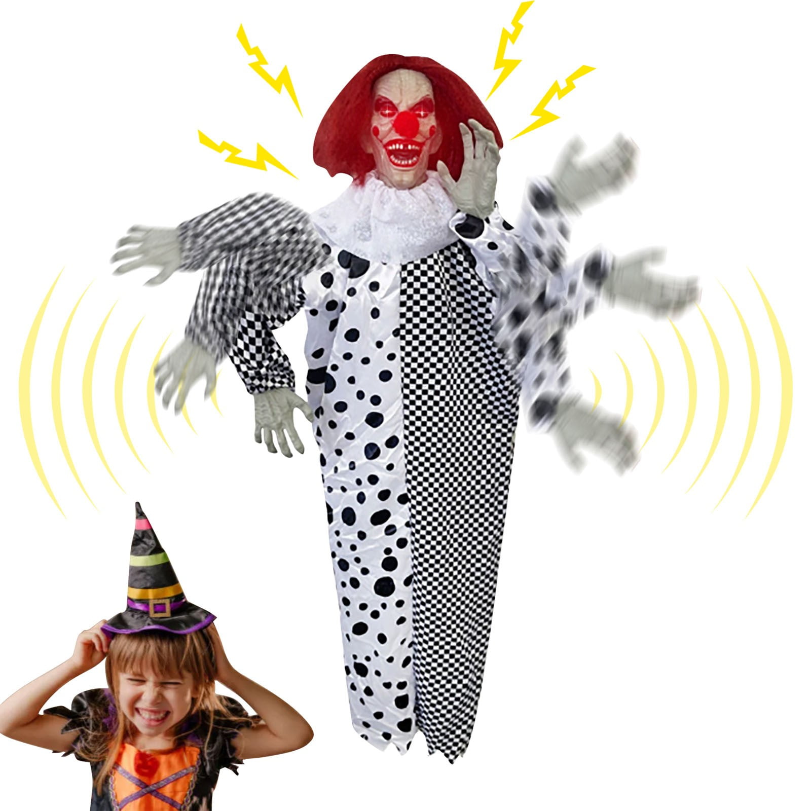 Haunted Hill Farm Animatronic Talking Clown on a Stage with Movement ...