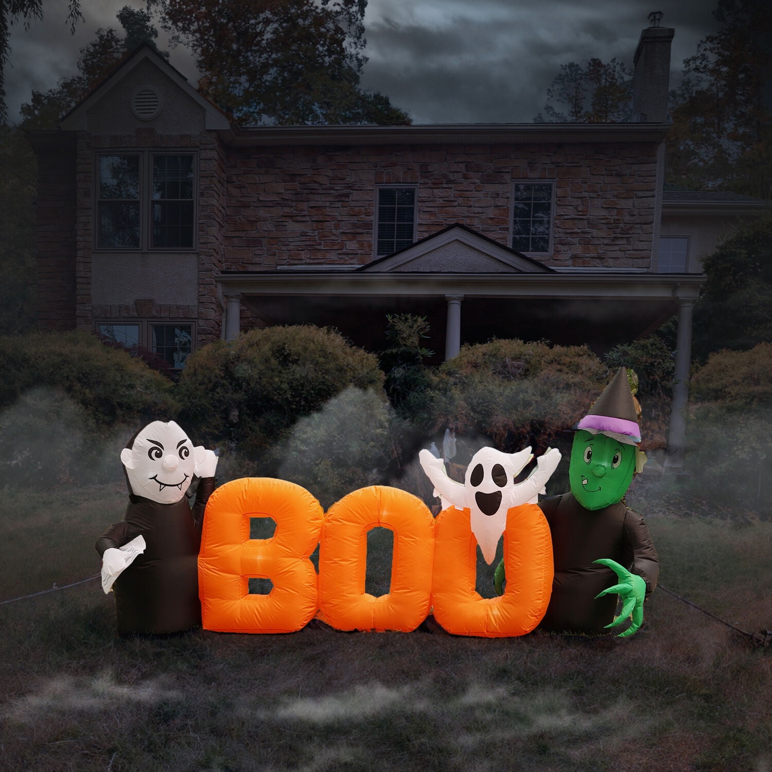 Free Shipping! Haunted Hill Farm 6.5-ft Pre-lit Inflatable Boo Sign ...
