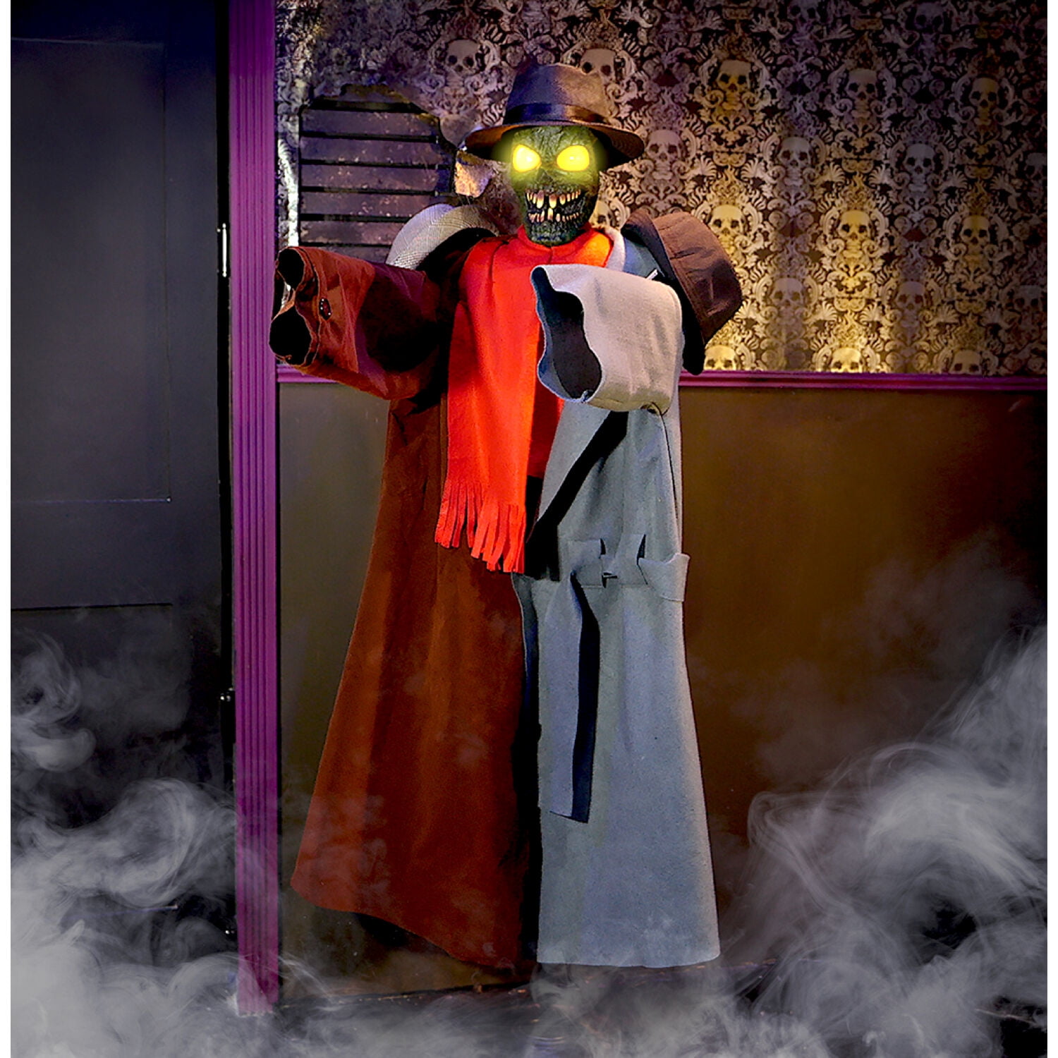 Haunted Hill Farm 5.6 ft Animatronic Coatrack Monster by Tekky ...