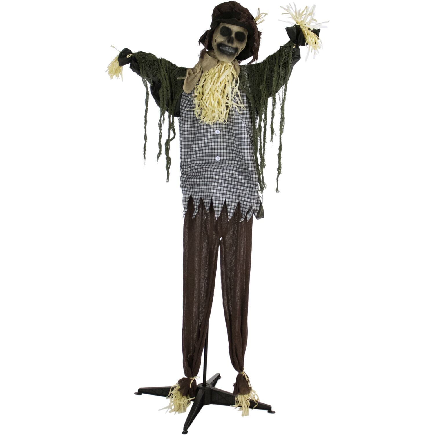 Haunted Hill Farm Life-Size Animatronic Scarecrow , Multicolor ...